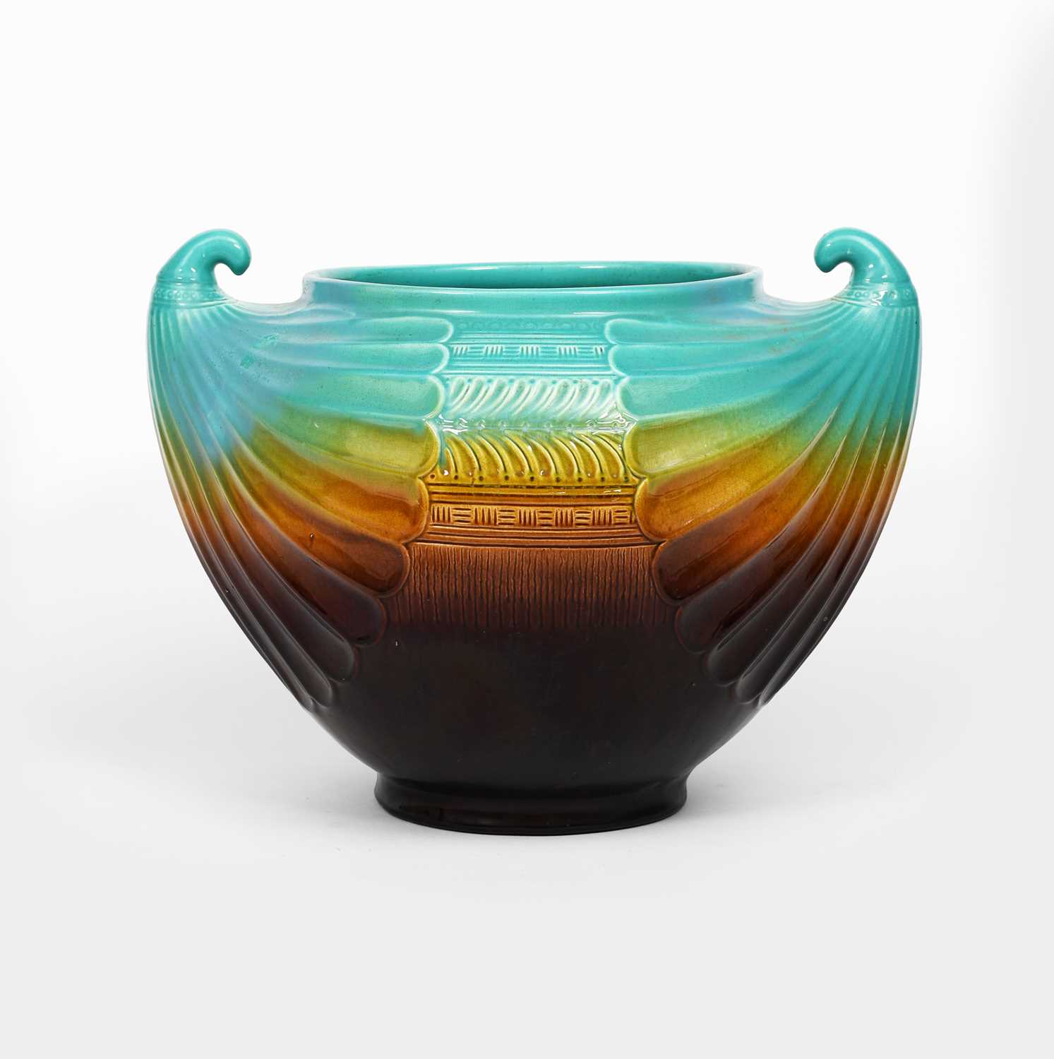A large Ault Pottery jardiniere designed by Dr Christopher Dresser ...
