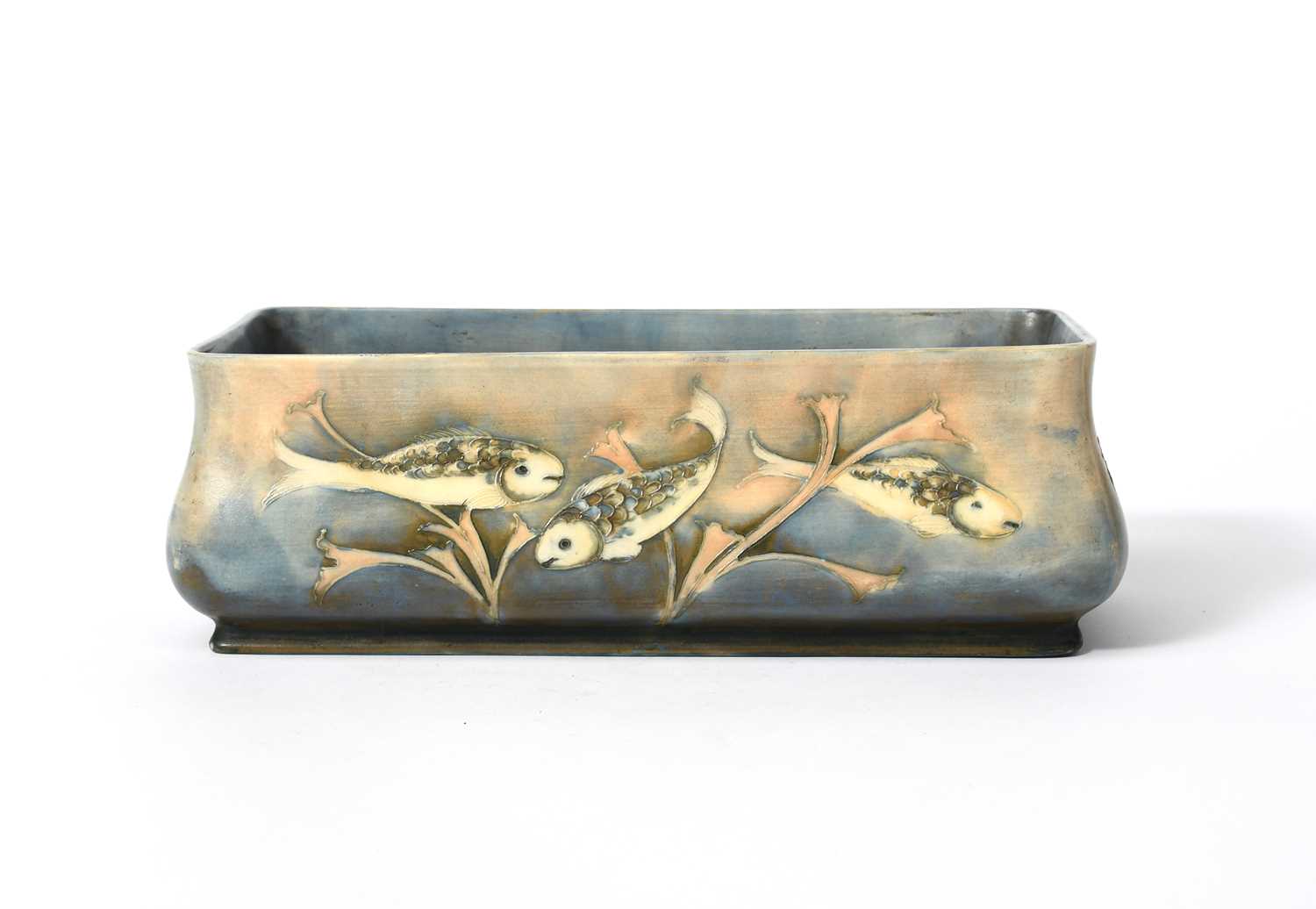 ‘Fish’ a Moorcroft Pottery trough designed by William Moorcroft ...