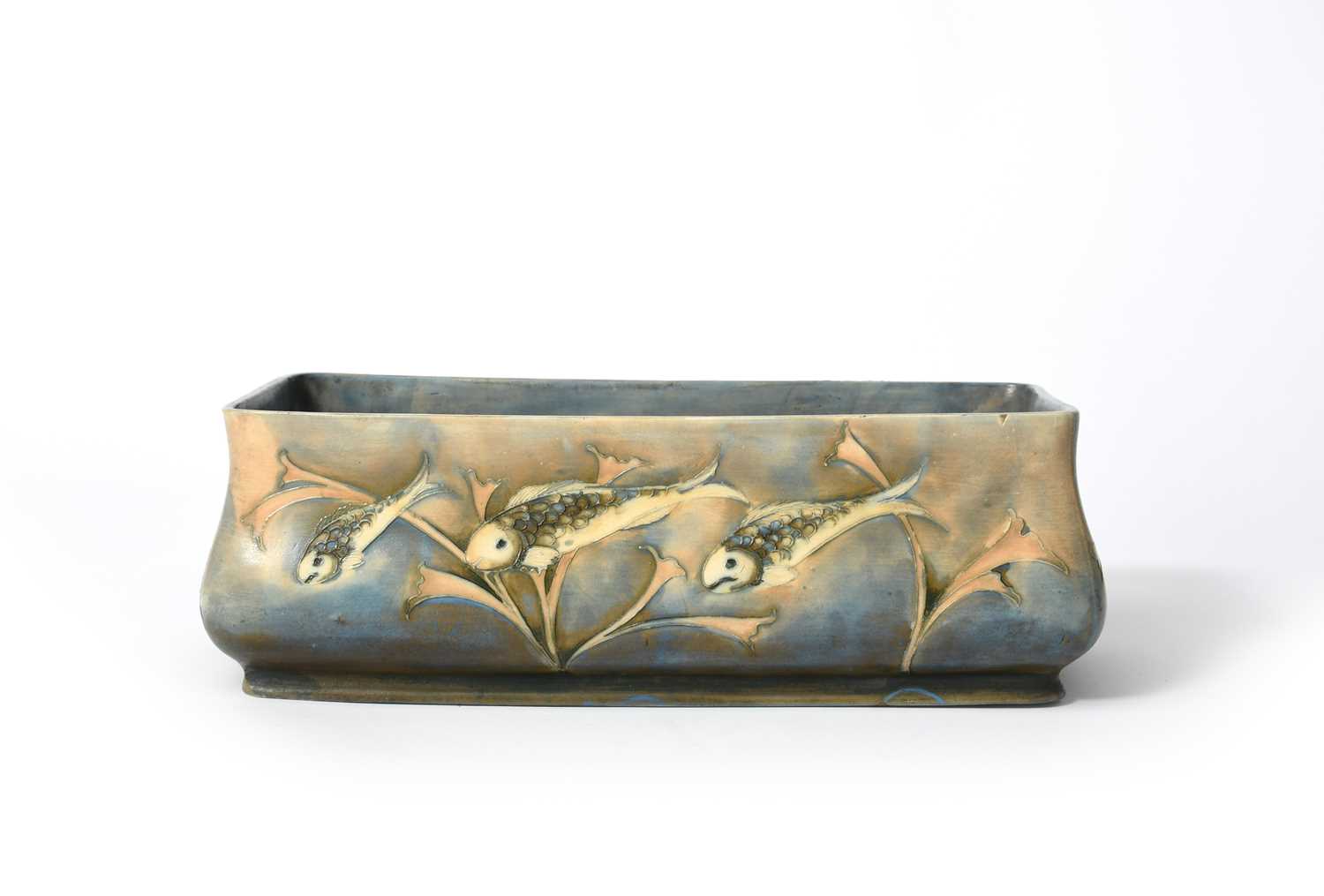 ‘Fish’ a Moorcroft Pottery trough designed by William Moorcroft ...
