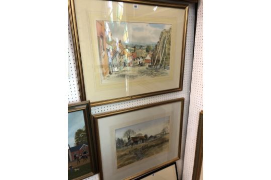 Two 20th Century Watercolours: Bill Toop (b.1942) - Gold Hill ...