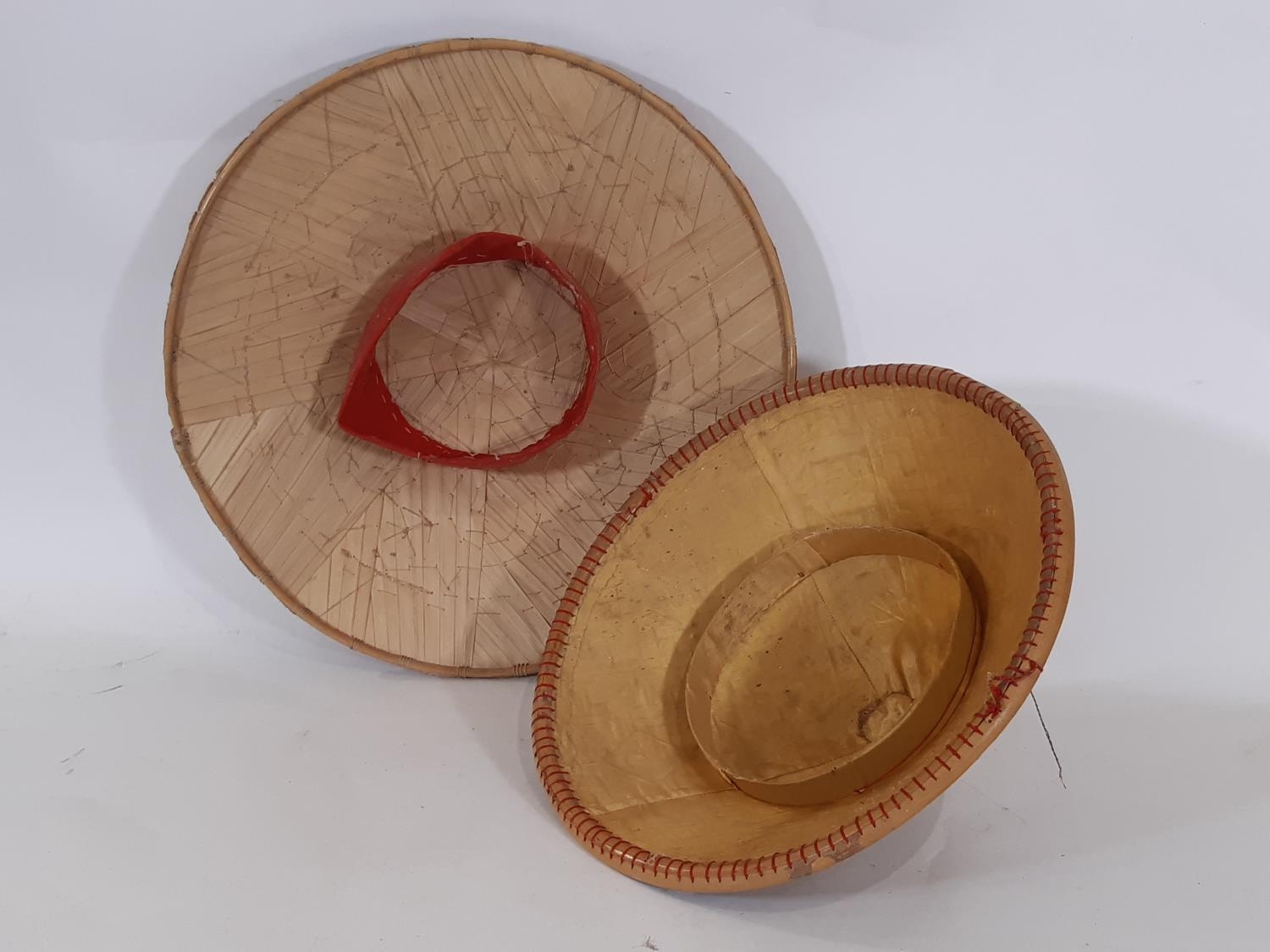 2 South East Asian hats comprising a 1960's Kelabit/ Dayak sun hat from ...
