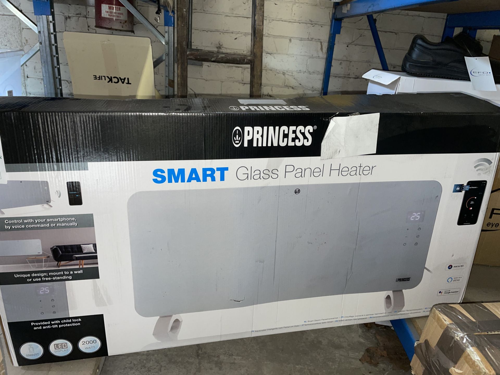 PRINCESS 200W SMART GLASS PANEL HEATER S1-34