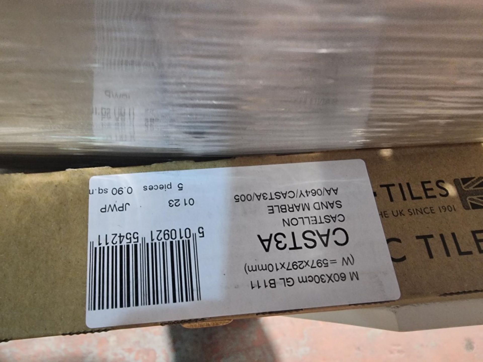 PALLET TO CONTAIN 40 X NEW PACKS OF Johnson Tiles Castellon Sand Marble ...