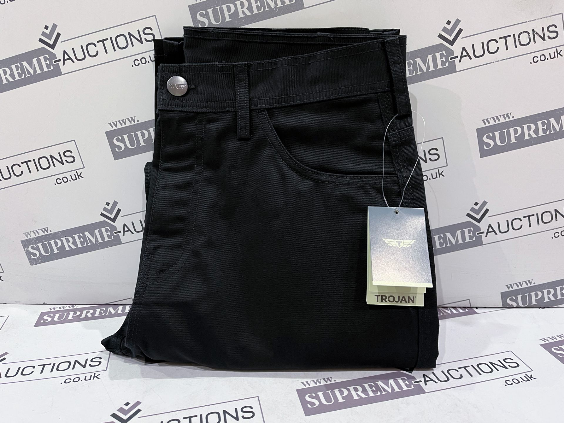 20 X BRAND NEW ARCO BLACK TROJAN PROFESSIONAL WORK TROUSERS SIZE 38 R13-4