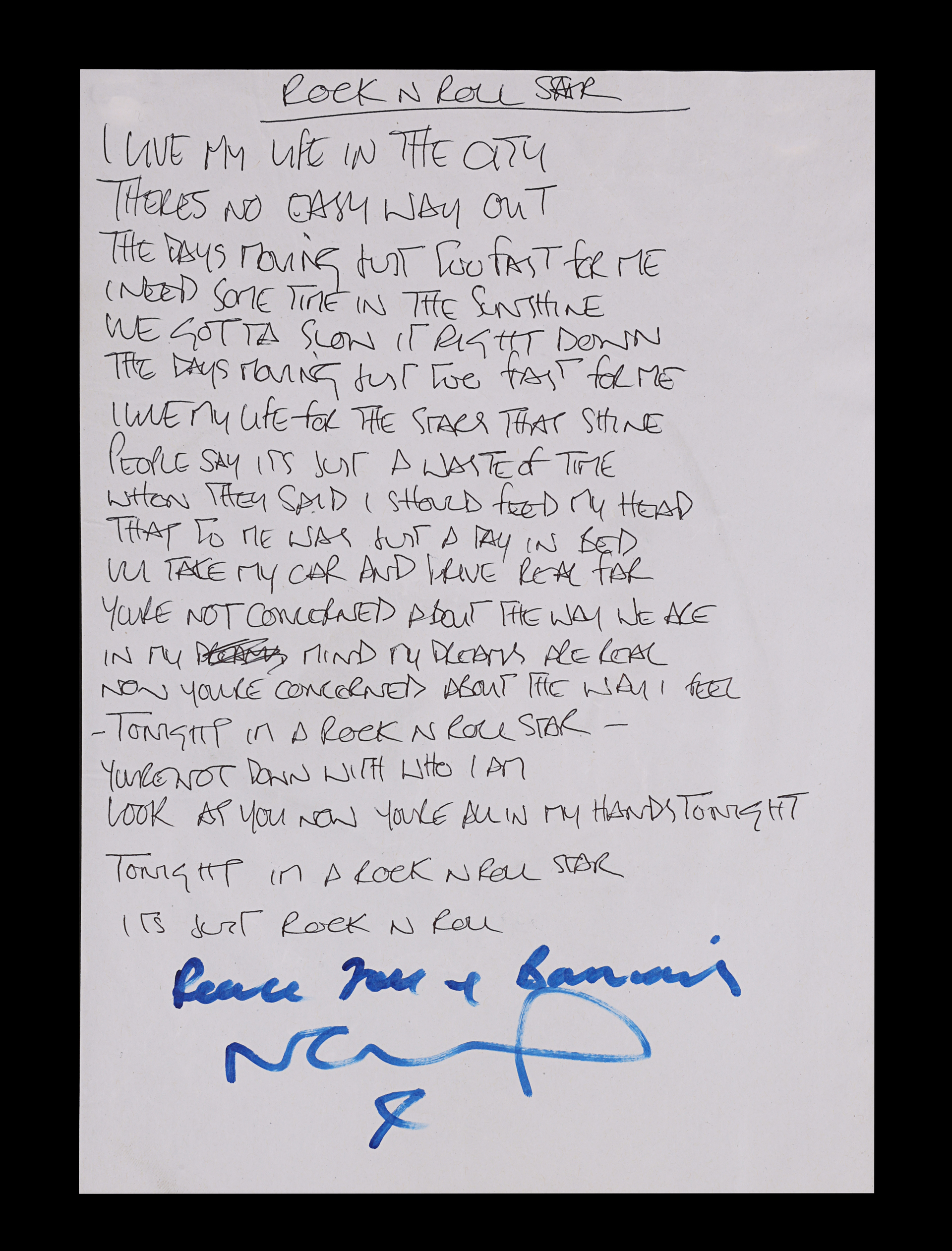 OASIS - Complete Set of Definitely Maybe Album Song Lyrics Handwritten ...