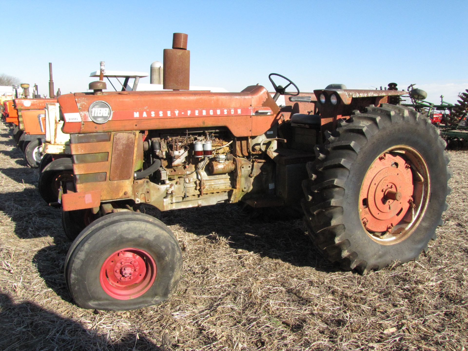 Massey-Ferguson 1100 tractor, WF, diesel, 3-pt, 540 pto, (2) hyd ...