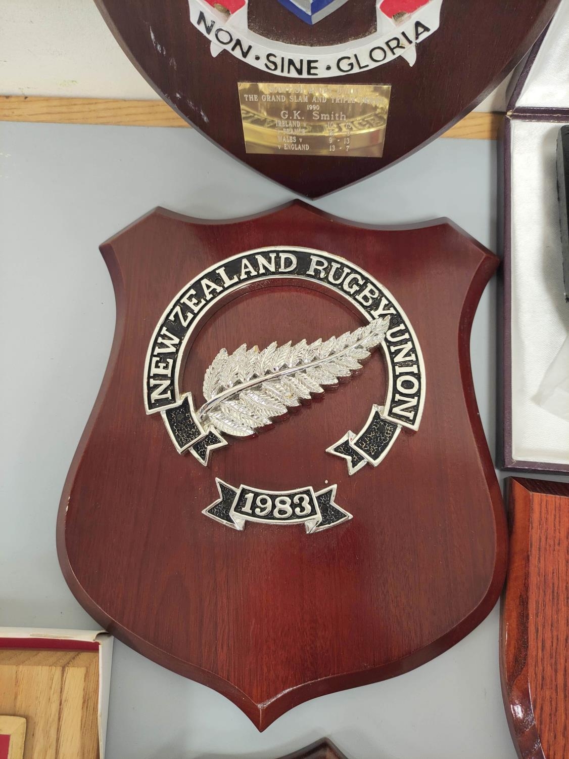 Rugby Union Interest. Nine international Rugby Union shield plaques ...