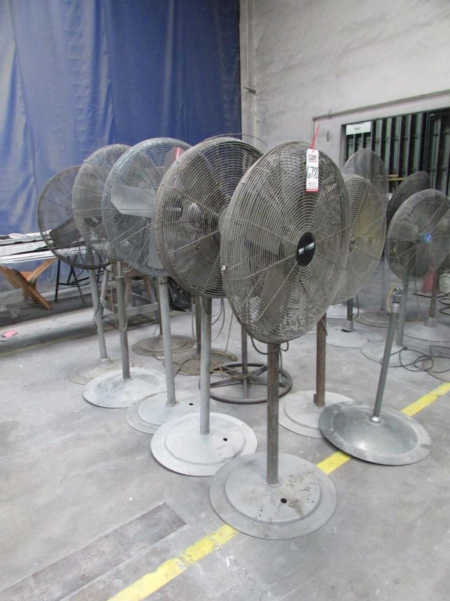LOT - (9) PEDESTAL FANS, 30"
