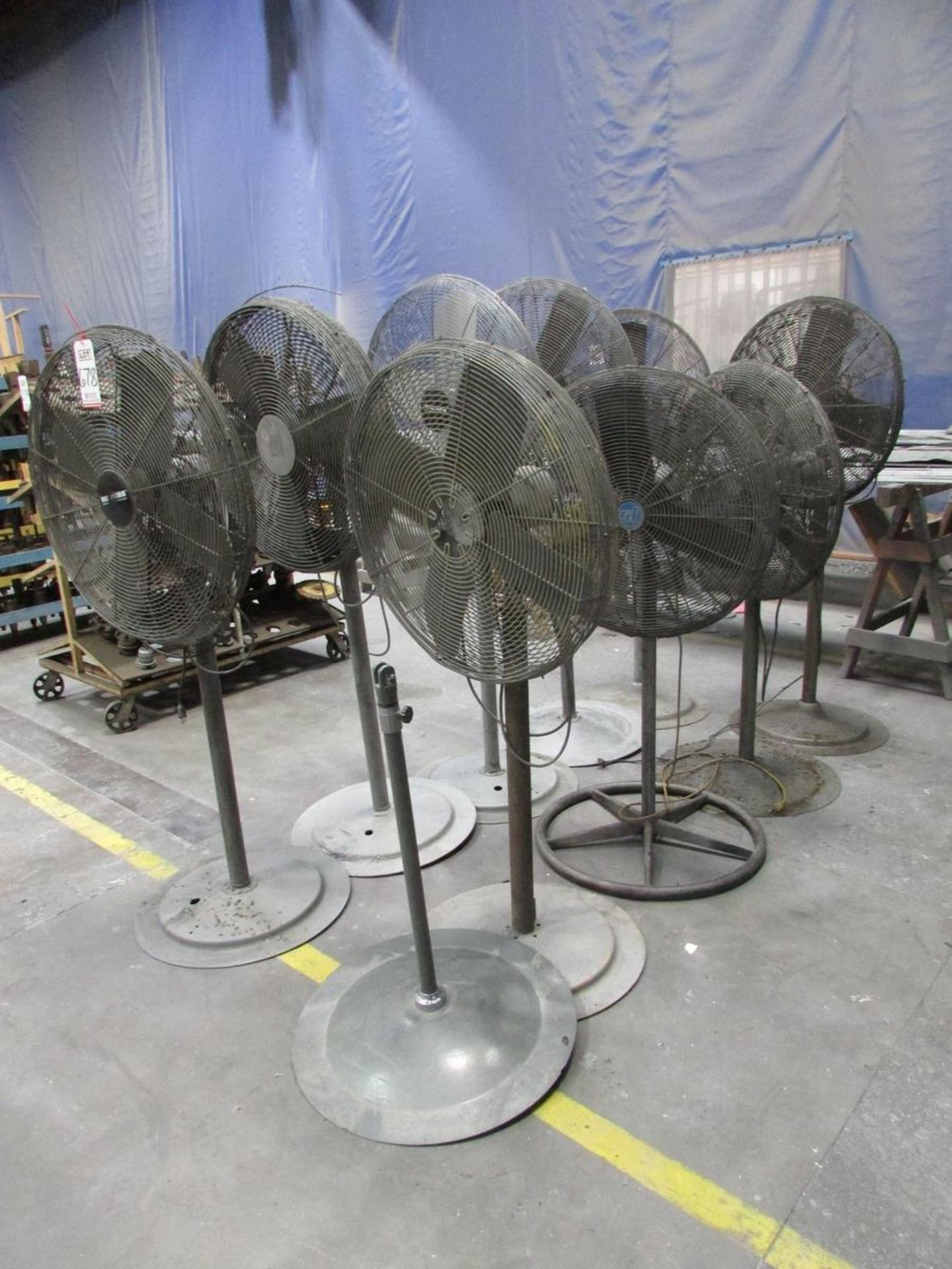 LOT - (9) PEDESTAL FANS, 30"
