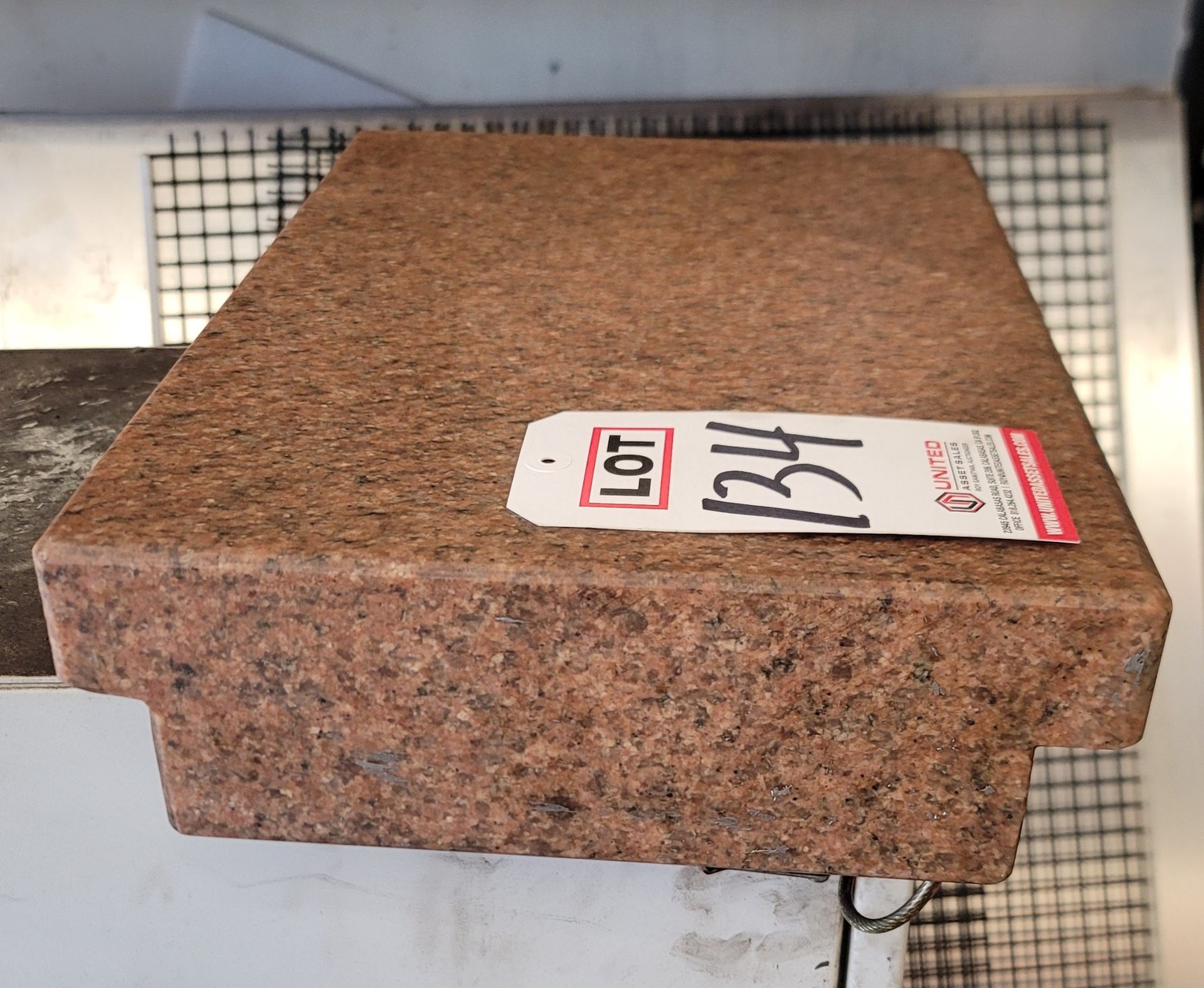 STARRETT PINK GRANITE SURFACE PLATE, 18" X 12" X 4", (LOCATION ...