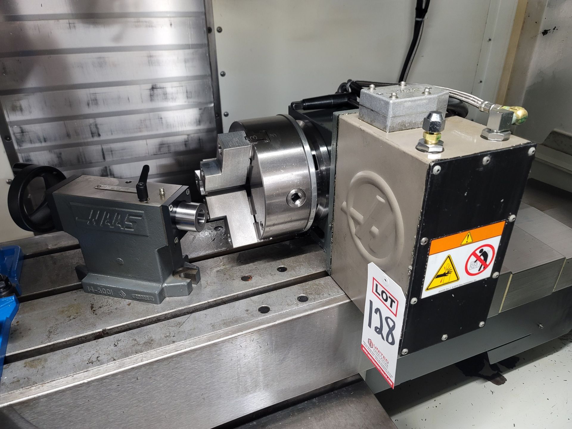 HAAS 4TH AXIS ROTARY TABLE, 8" 3-JAW CHUCK