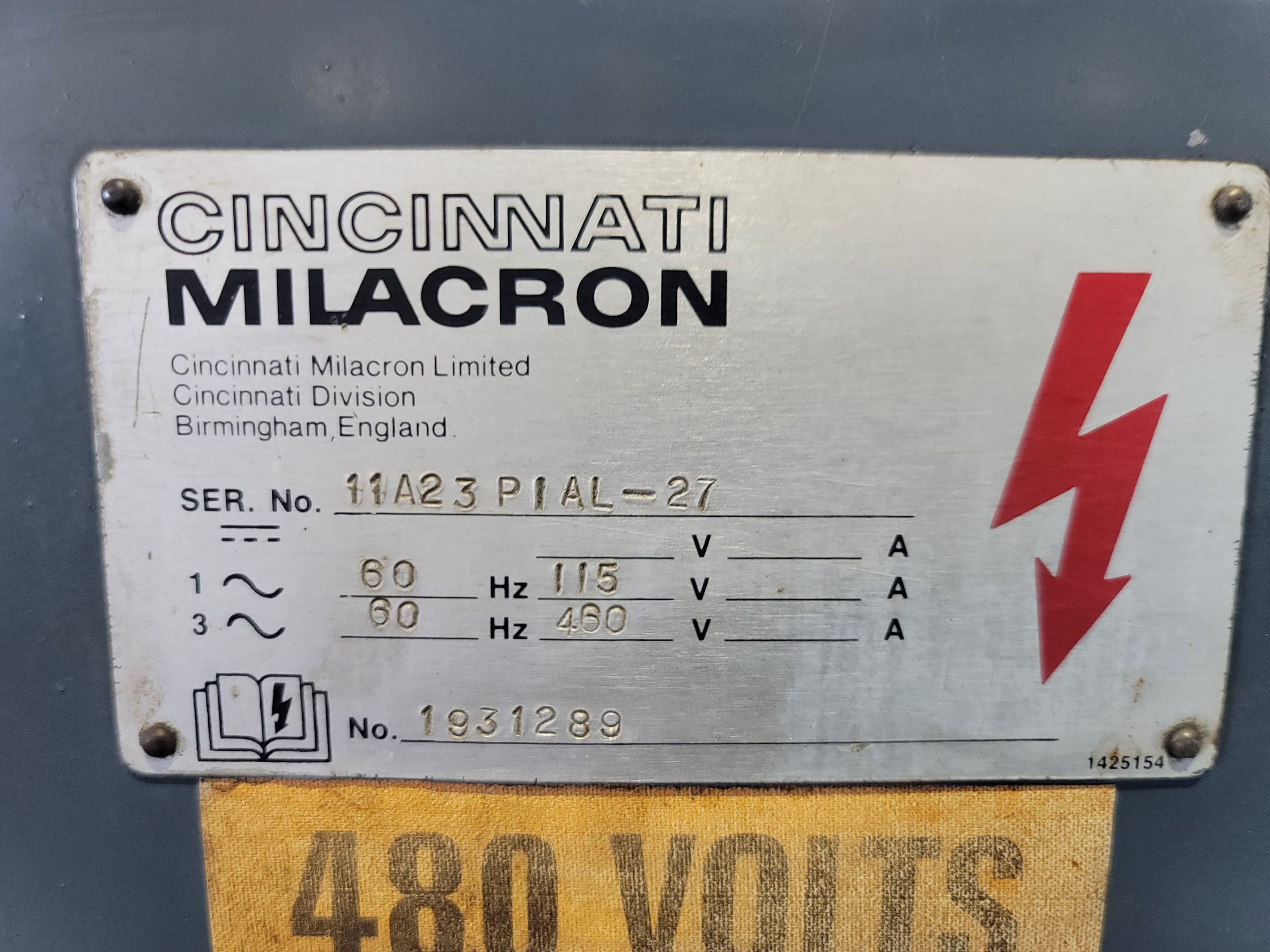 CINCINNATI MILACRON HORIZONTAL MILL, MODEL 310-14 SERIES E DIAL TYPE ...
