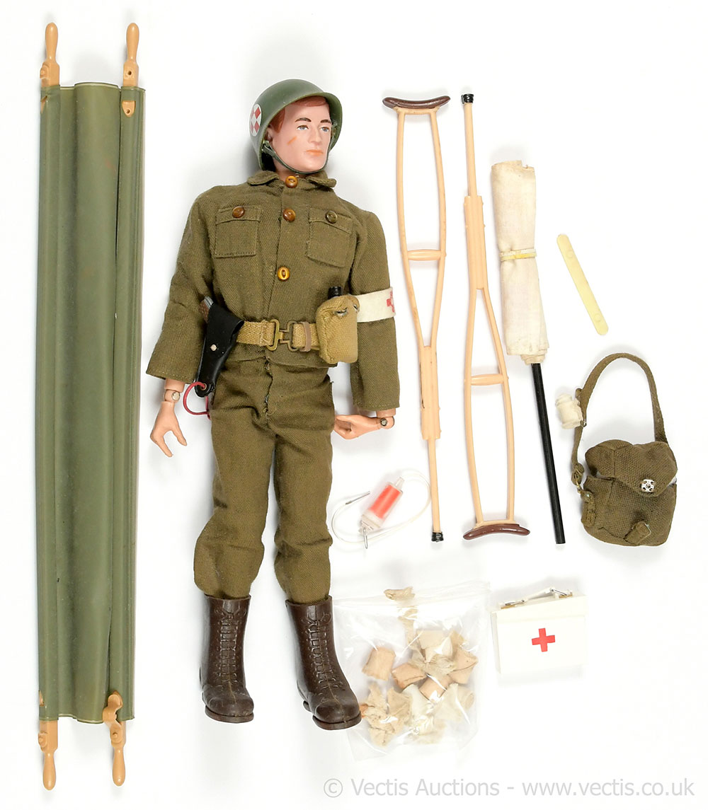 Palitoy Action Man Vintage - Medic - early figure with brown painted ...