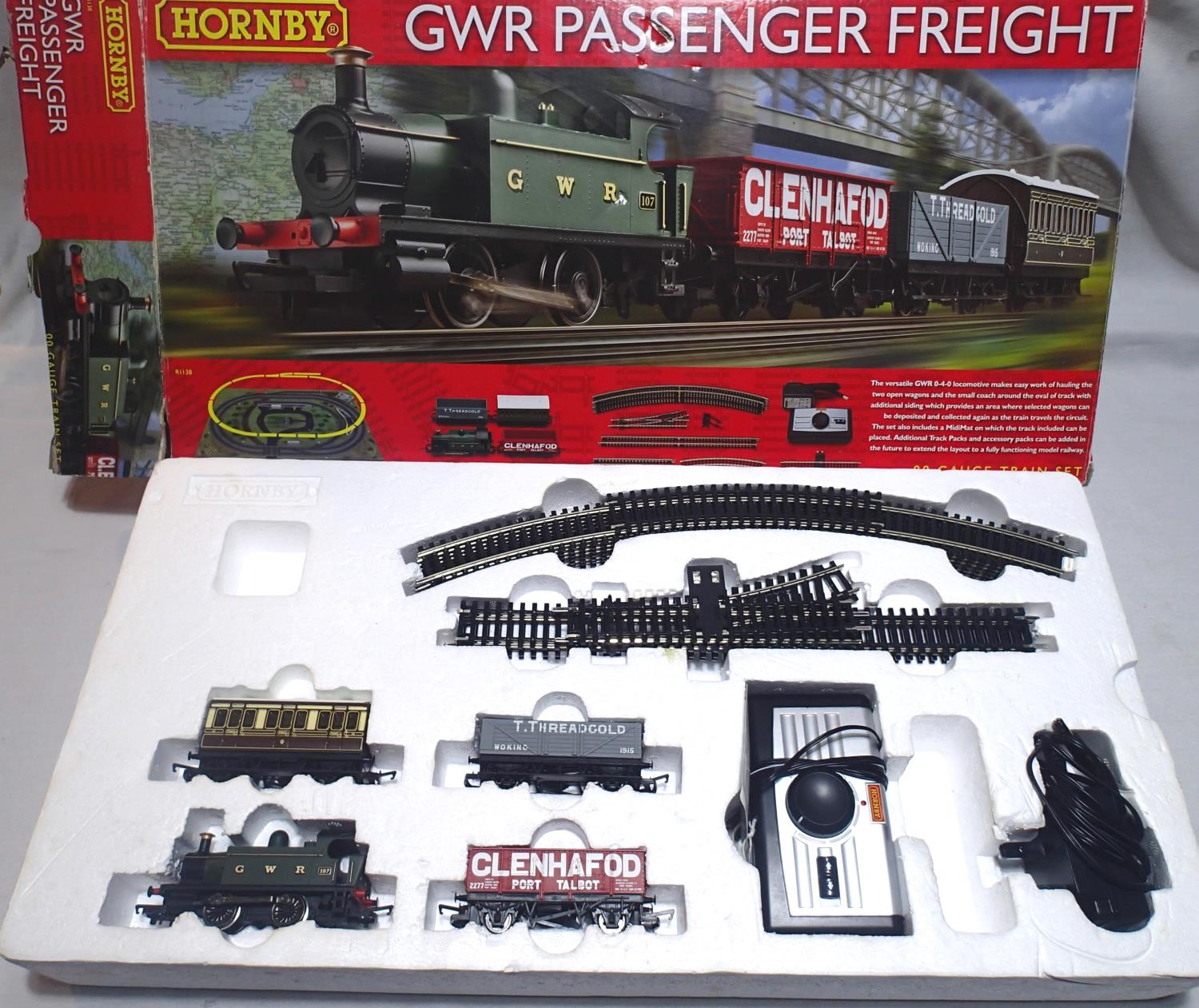 OO scale, Hornby R1138 GWR passenger freight train set comprising 0.4.0 ...