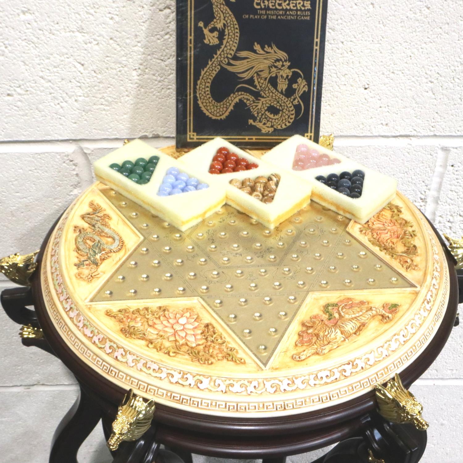 Franklin Mint Chinese checkers The Collectors Edition game table and ...