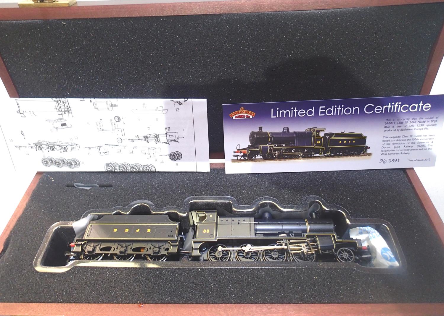 OO gauge Bachmann class 7F, S.D.J.R blue, 88, Limited Edition in ...