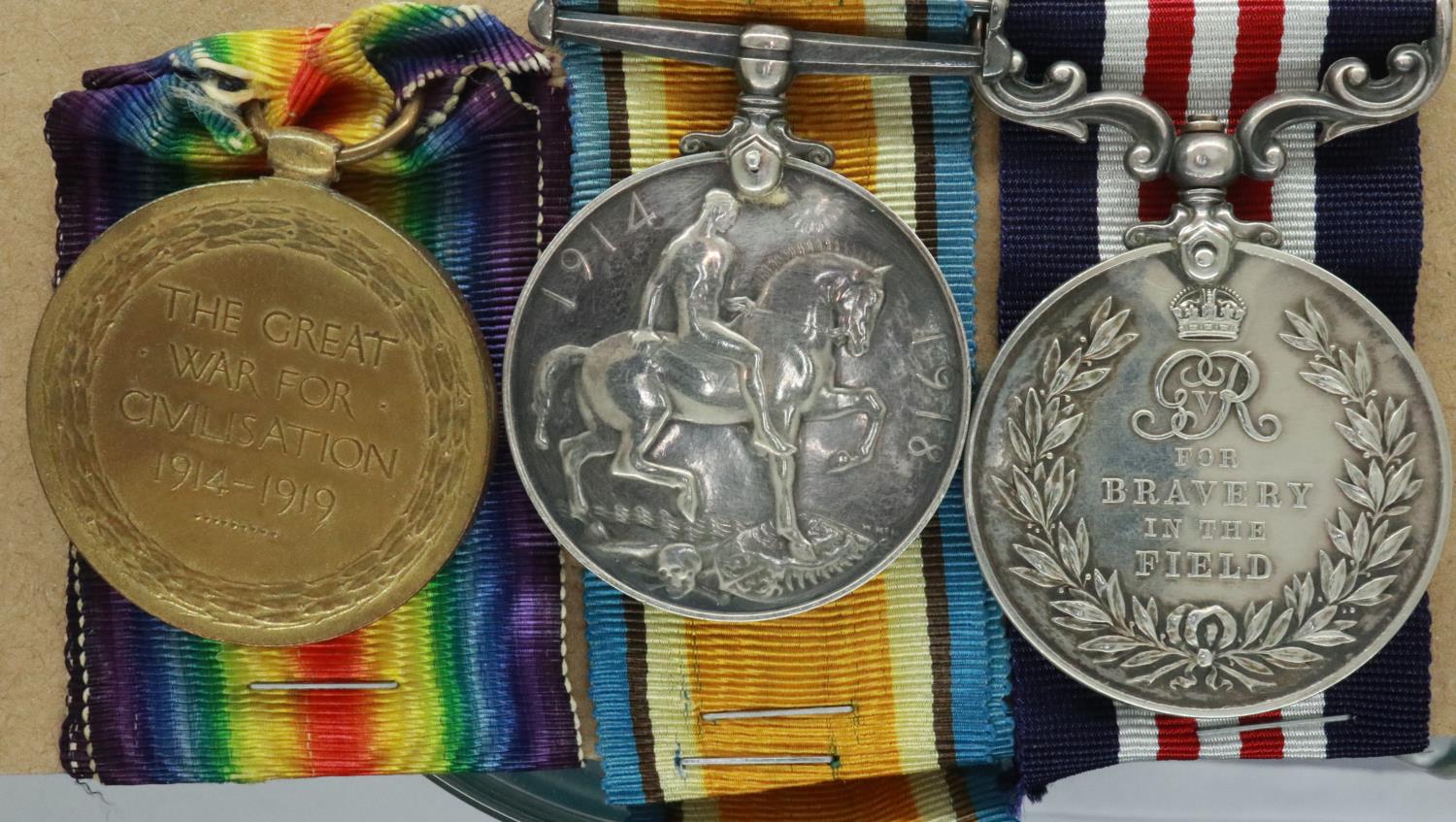 WWI Military Medal Group Awarded to DM2.207016 Pte Harry Glover 44th ...