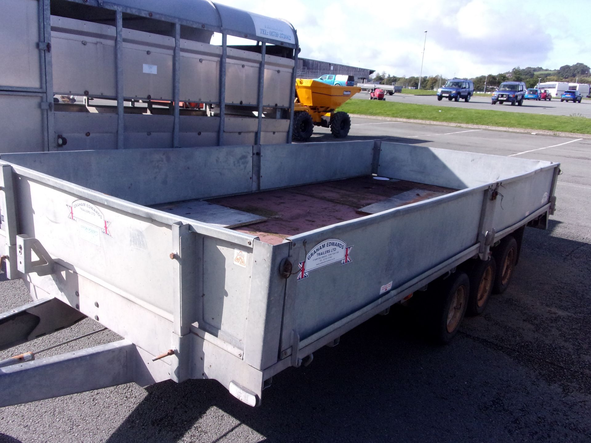 GRAHAM EDWARDS 14FT TRI AXLE TRAILER C W SIDES