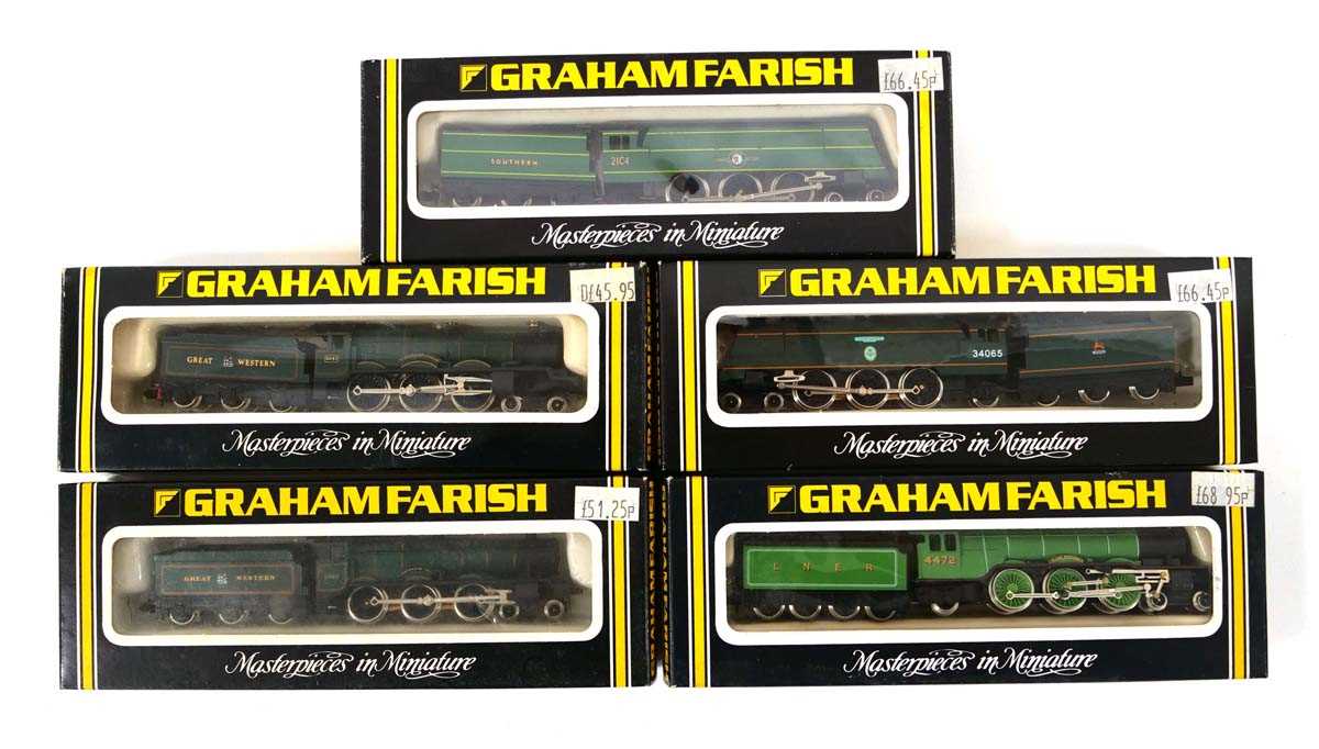 Five Graham Farish N gauge steam loco's and tenders:1525 Battle of ...