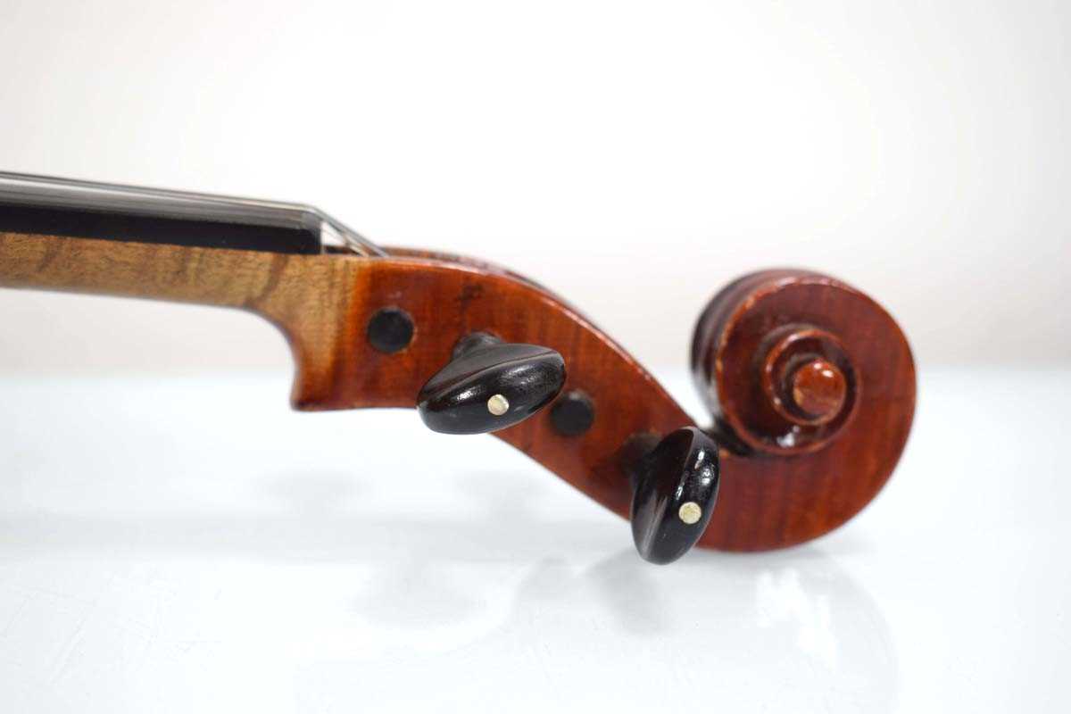 A Russian violin bearing the paper label 'Rigart Rubus Petersburg 1850 ...