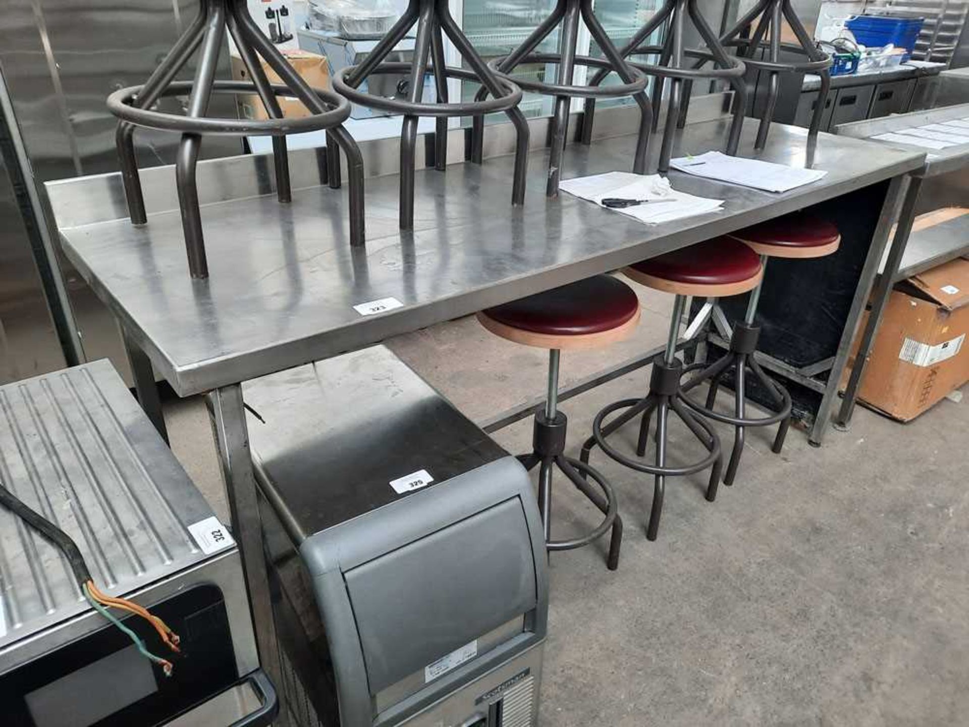 +VAT 200cm stainless steel preparation table