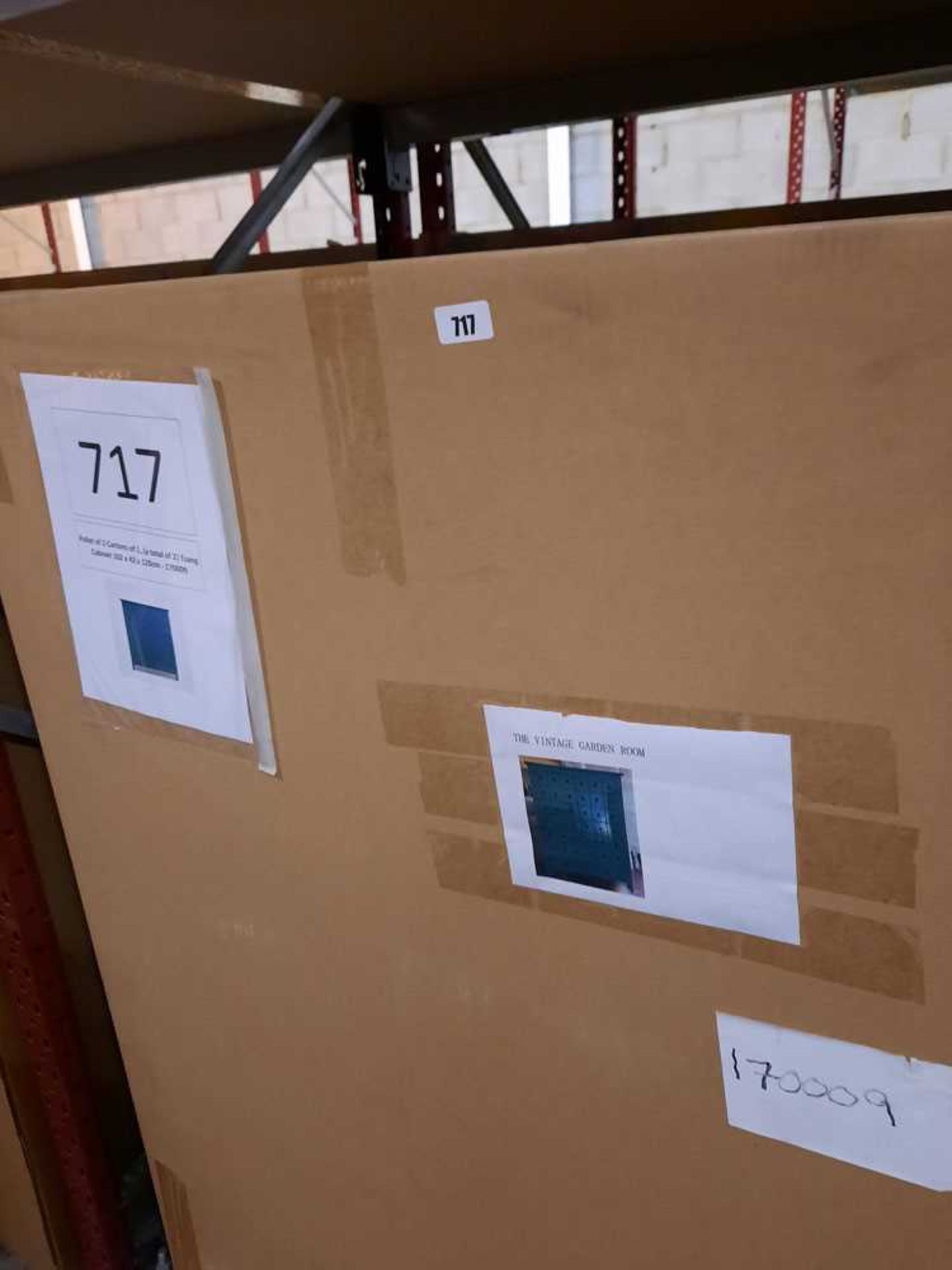 +VAT Pallet of 2 Cartons of 1, (a total of 2) Tsang Cabinet 102 x 42 x ...