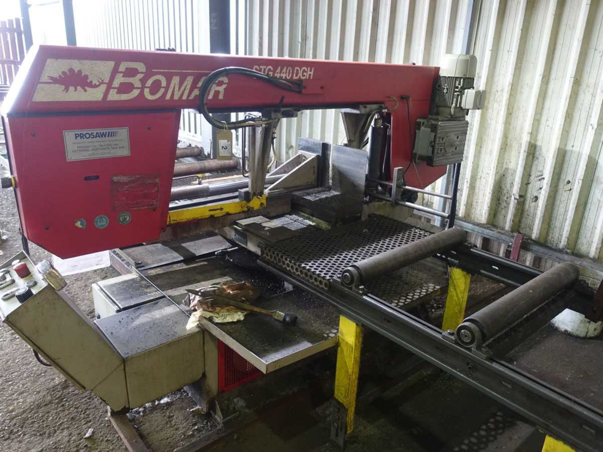 +VAT Bomar STG 440 DGH semi automatic swivel head horizontal bandsaw ...