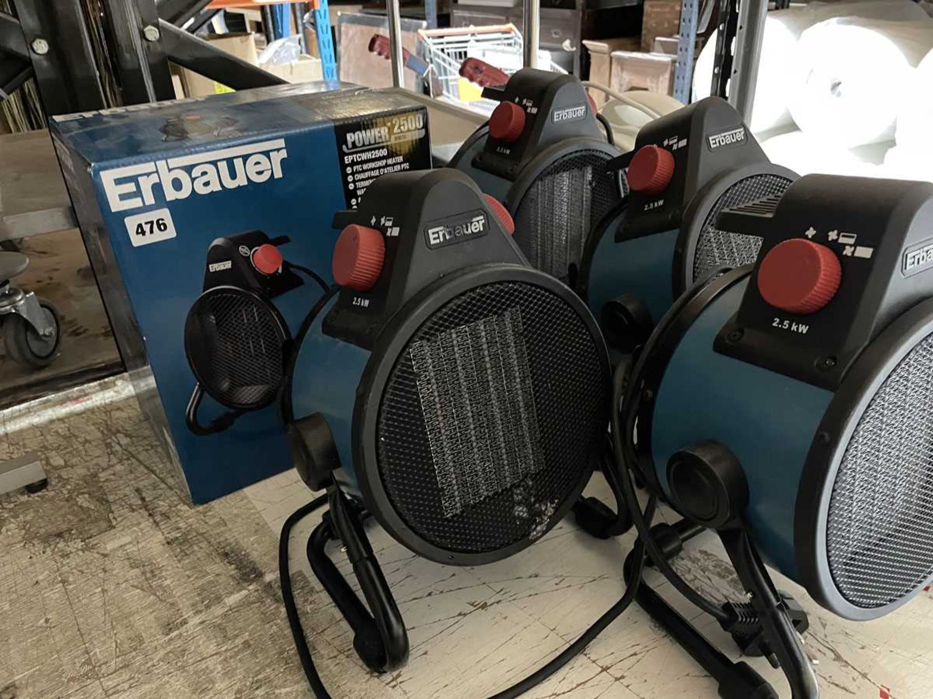 +VAT 5 Erbauer EPTCWH2500 workshop heaters together with small office ...