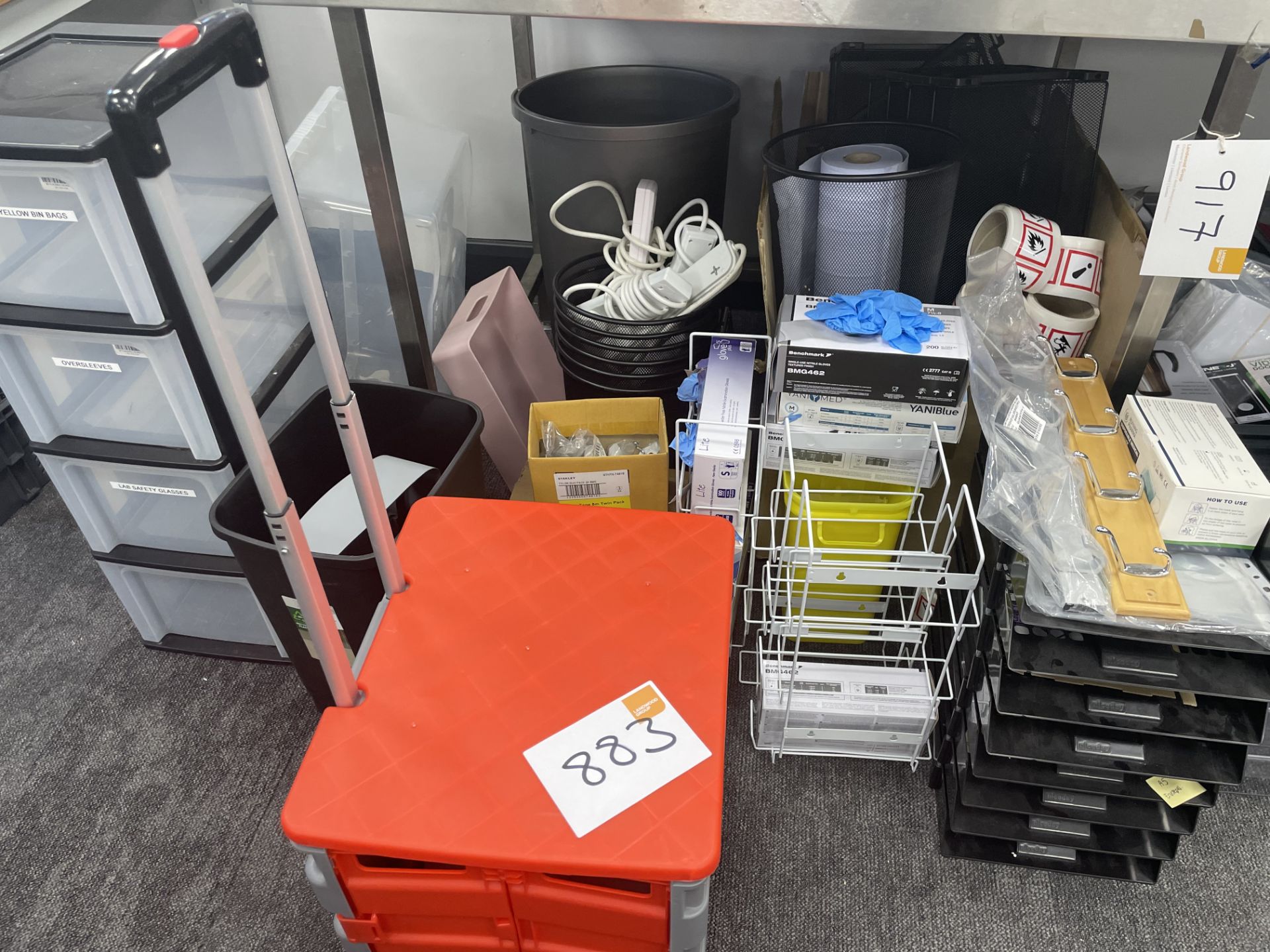 A large quantity of office requisites and stationery.