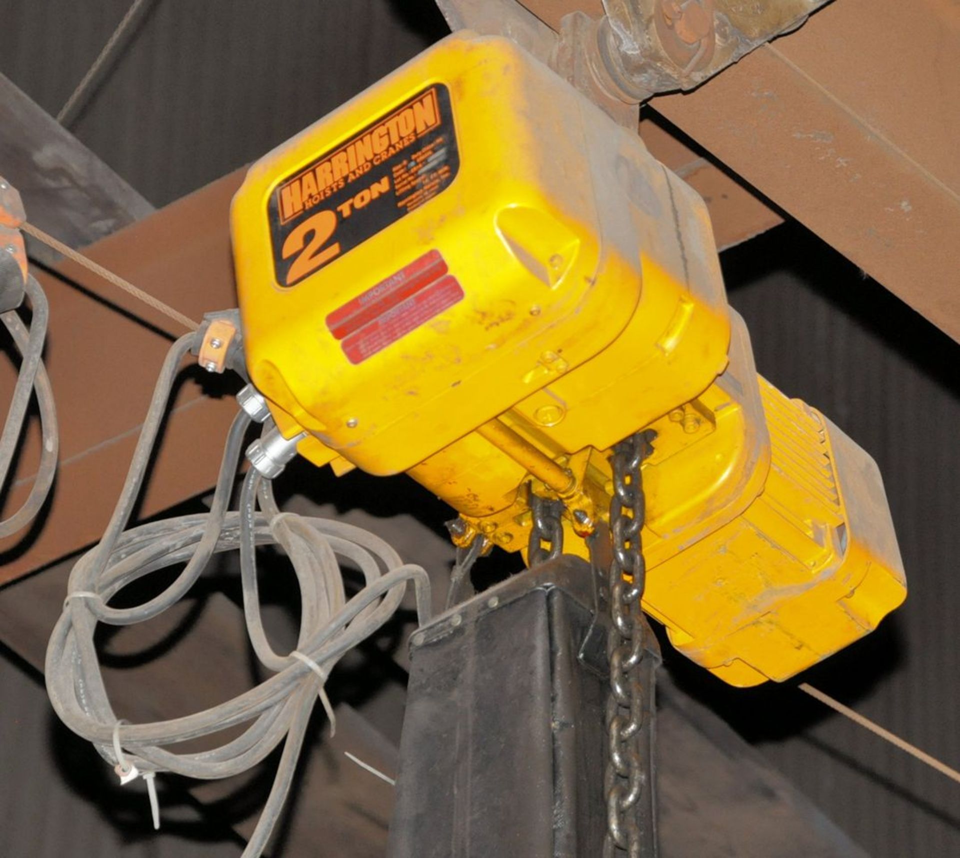 Harrington 2-Ton Electric Hoist with Trolly, (Beam Not Included ...