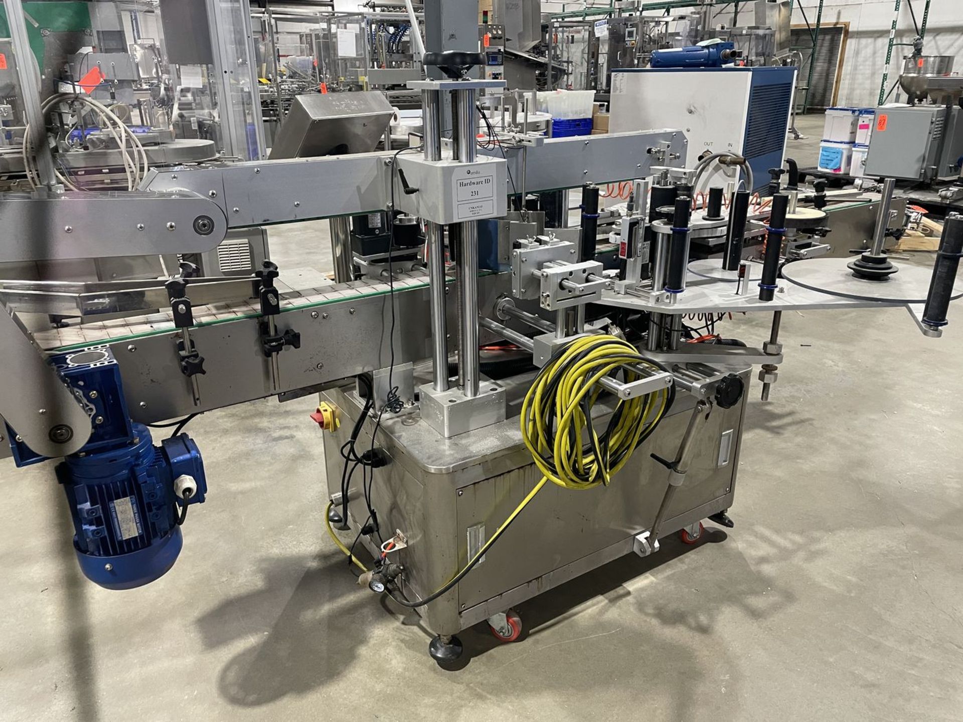 Front and Back Automatic Labeler, 4 in. x 9' Table Top Belt Conveyor ...
