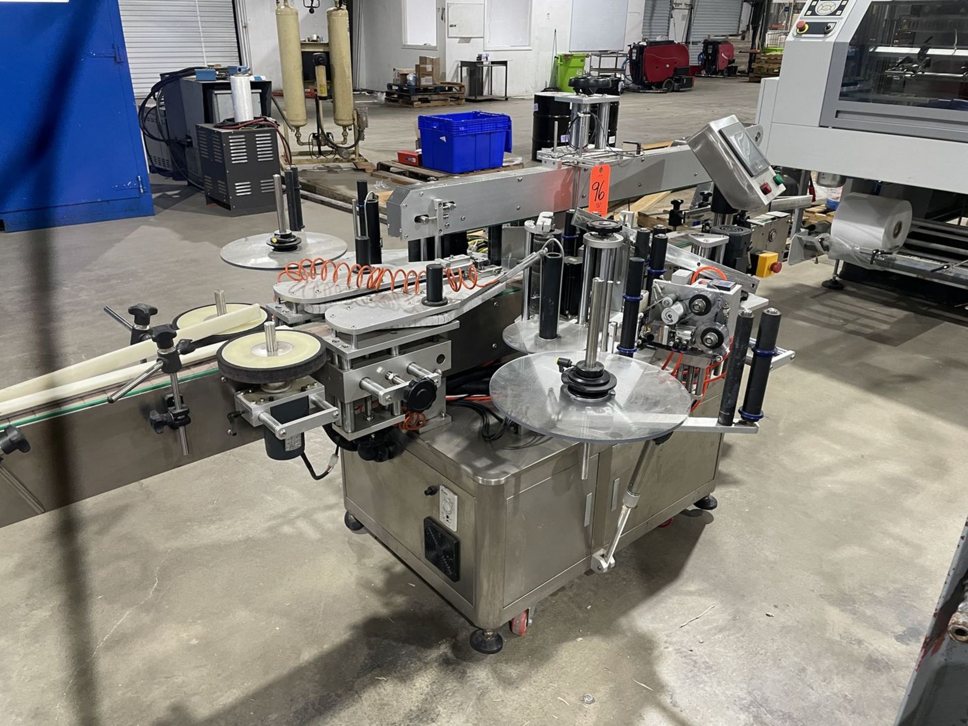 Front and Back Automatic Labeler, 4 in. x 9' Table Top Belt Conveyor ...