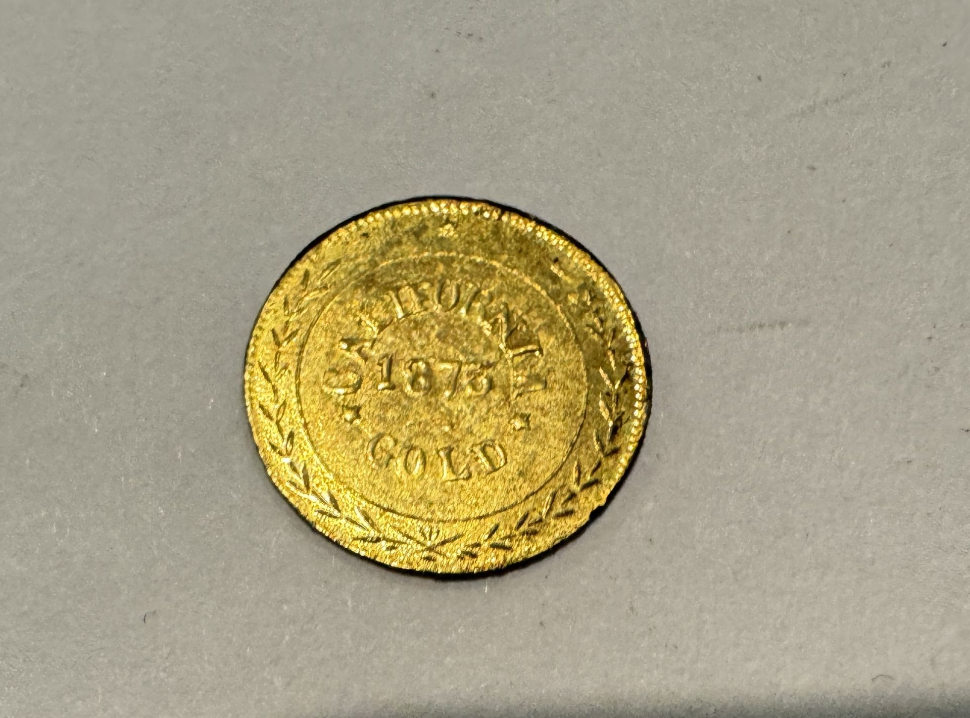 1875 GOLD CALIFORNIA $1 UNCIRCULATED COIN