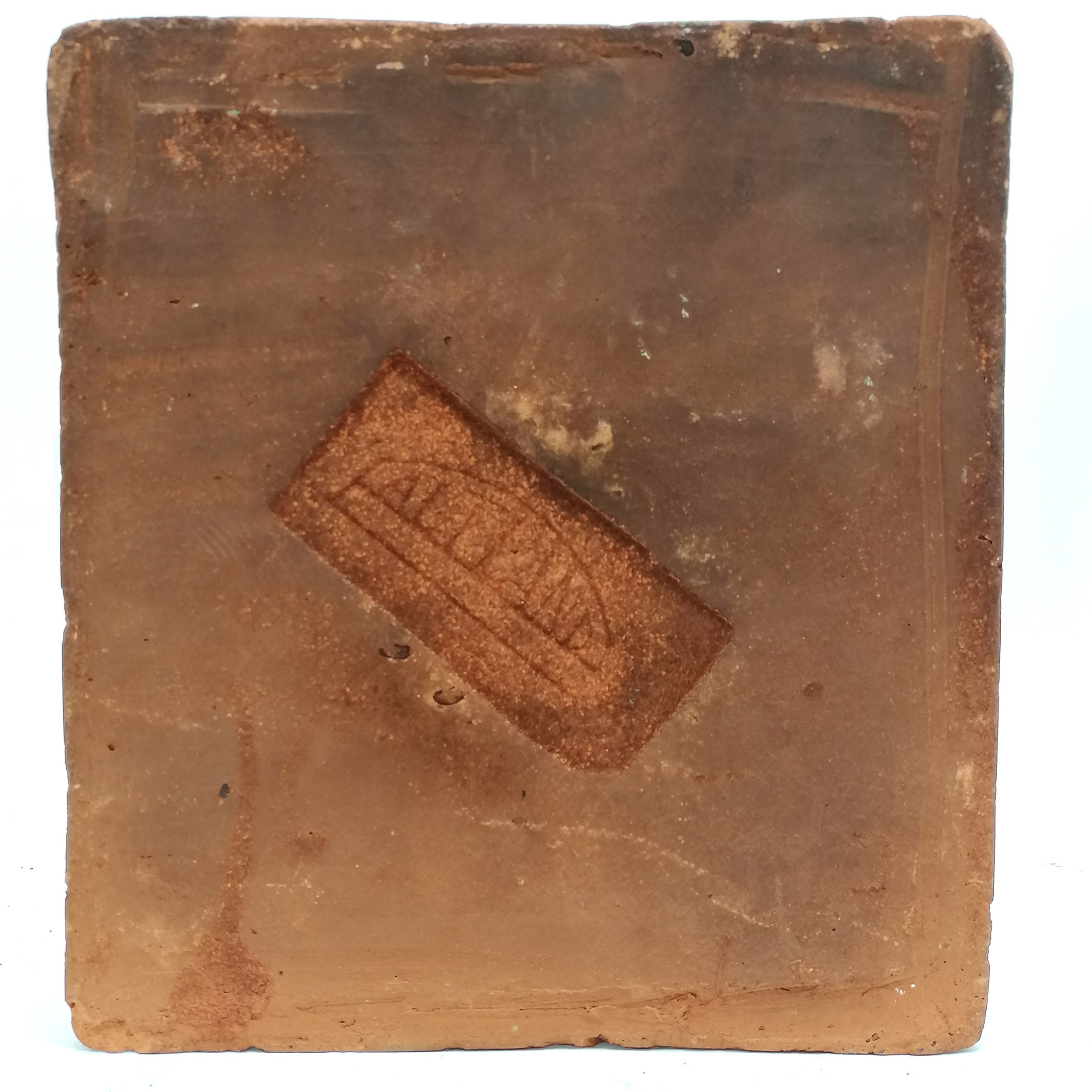 Artland (?) terracotta tile depicting a unicorn - 21.5cm x 23.5cm ...