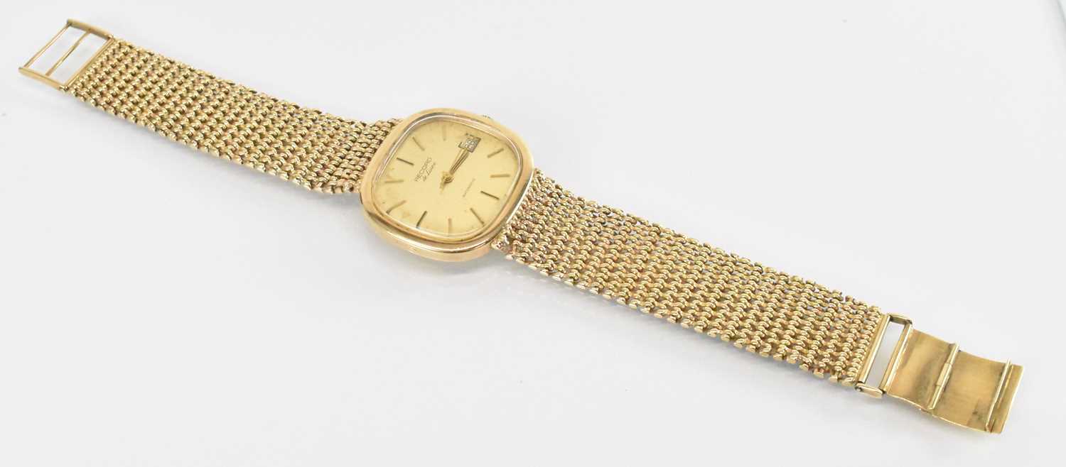 RECORD; a 9ct yellow gold De Luxe automatic gentleman's wristwatch ...