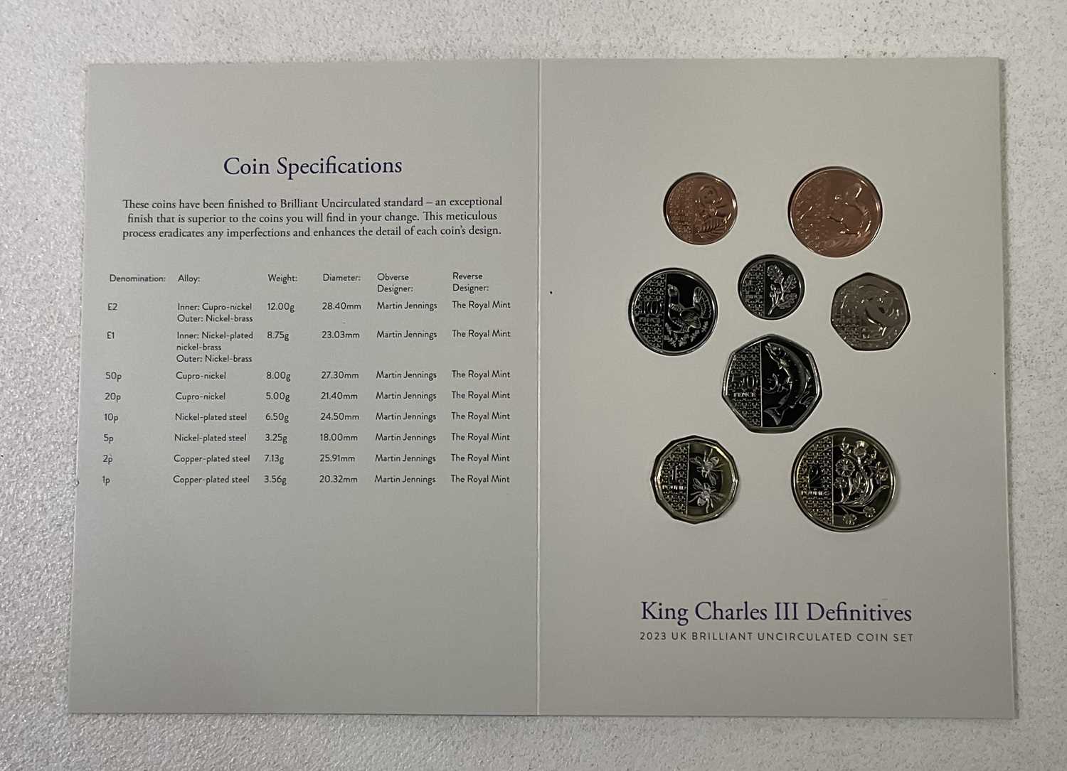 Two King Charles III Definitives 2023 United Kingdom Uncirculated Coin ...