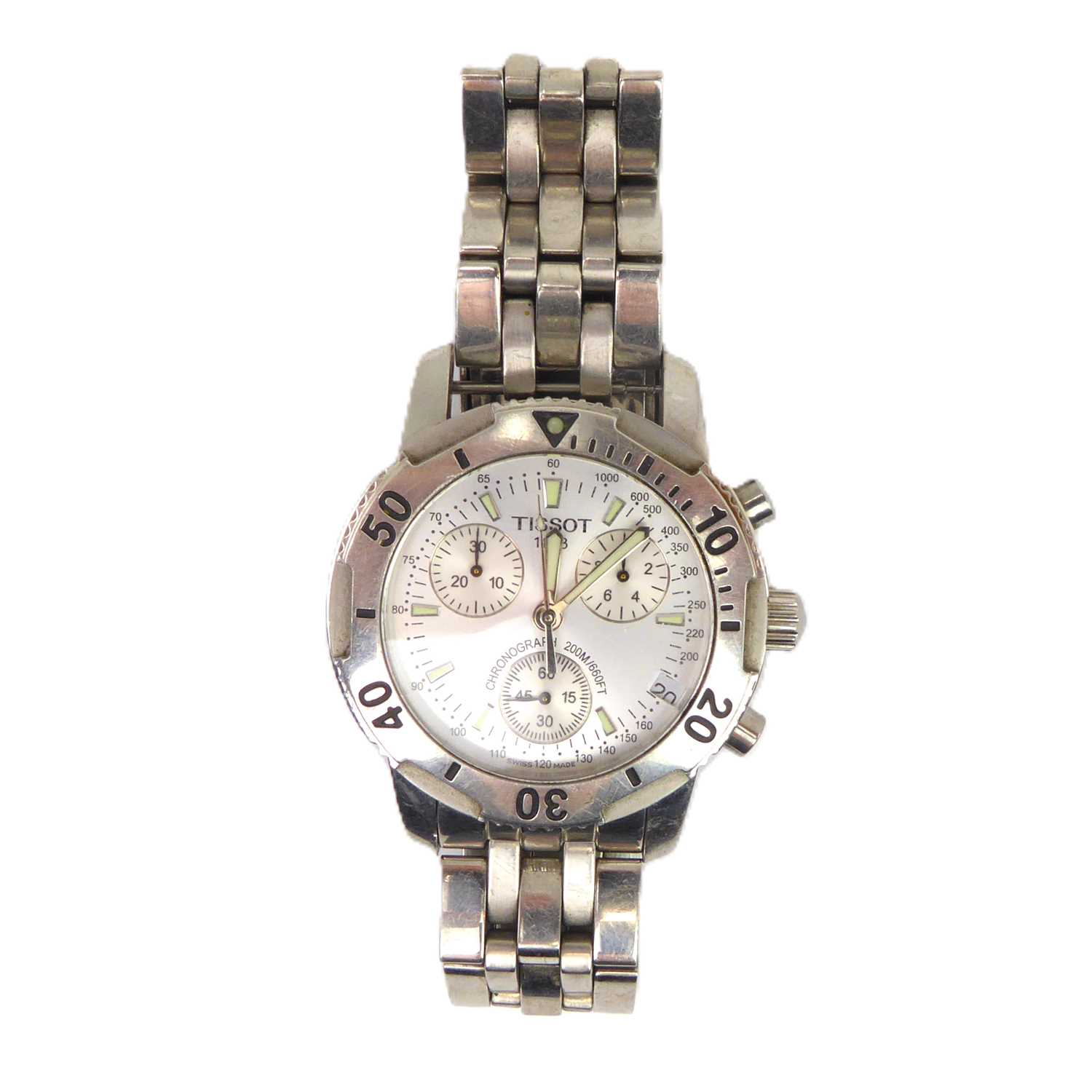 TISSOT; a gentlemen's chronograph, model T362/462, with stainless steel ...