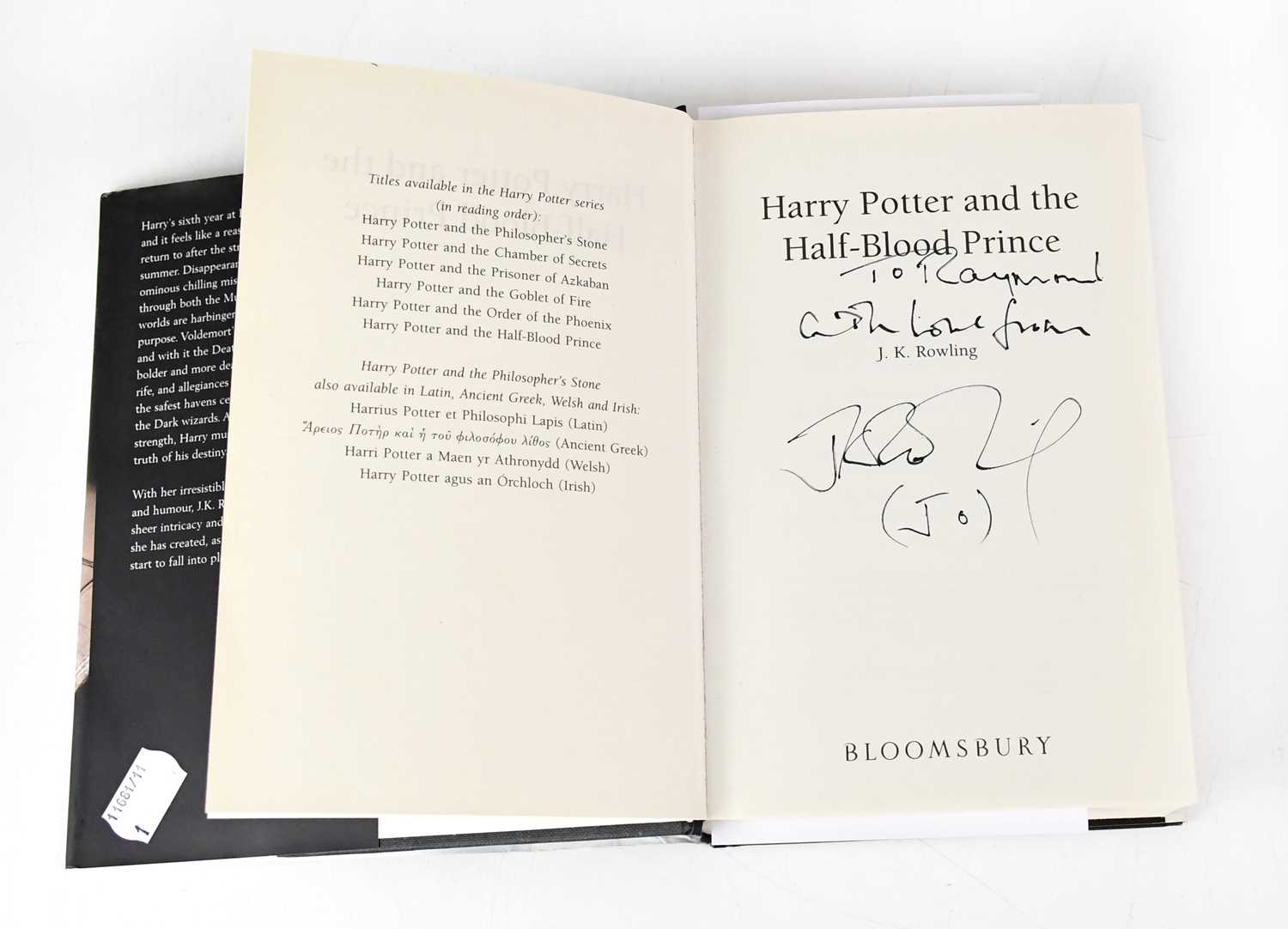 J. K. ROWLING; first edition, 'Harry Potter and the Half-Blood Prince ...