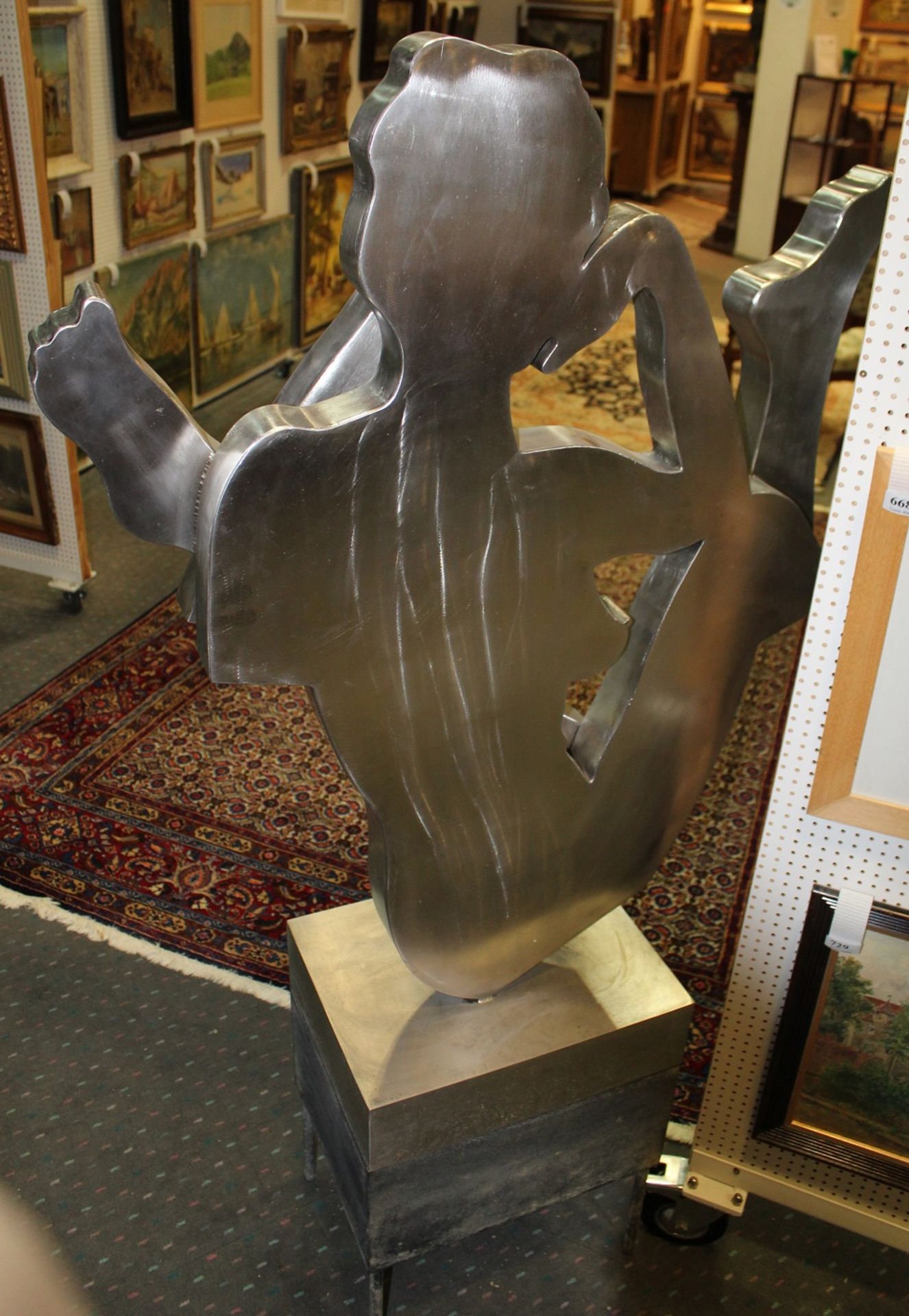 Meister, Klaus, geb. 1953 Kassel, Edelstahlskulptur, auf Sockel, 112 x ...