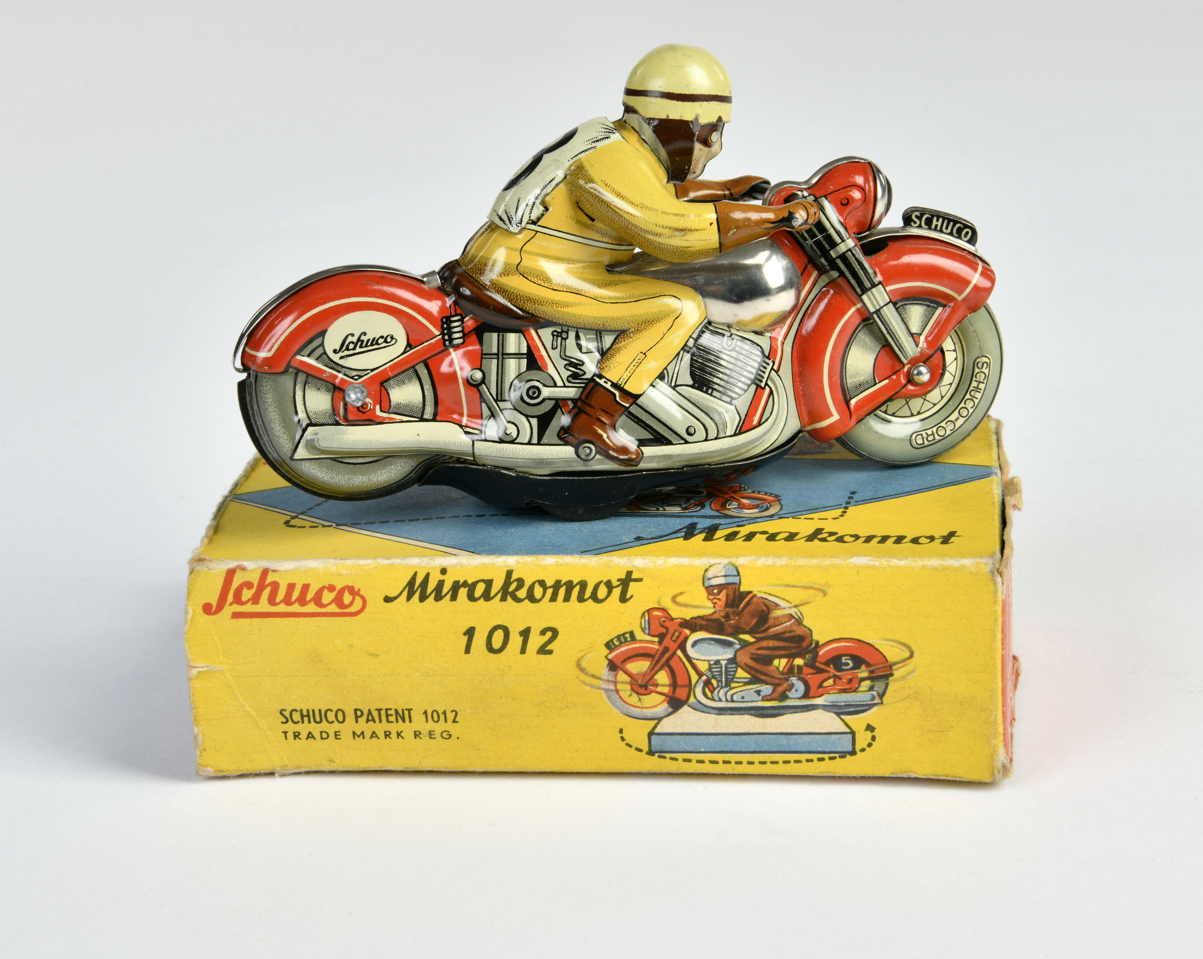 Schuco, motorcycle Mirakomot, W.-Germany, 12,5 cm, tin, cw ok, box C 3 ...