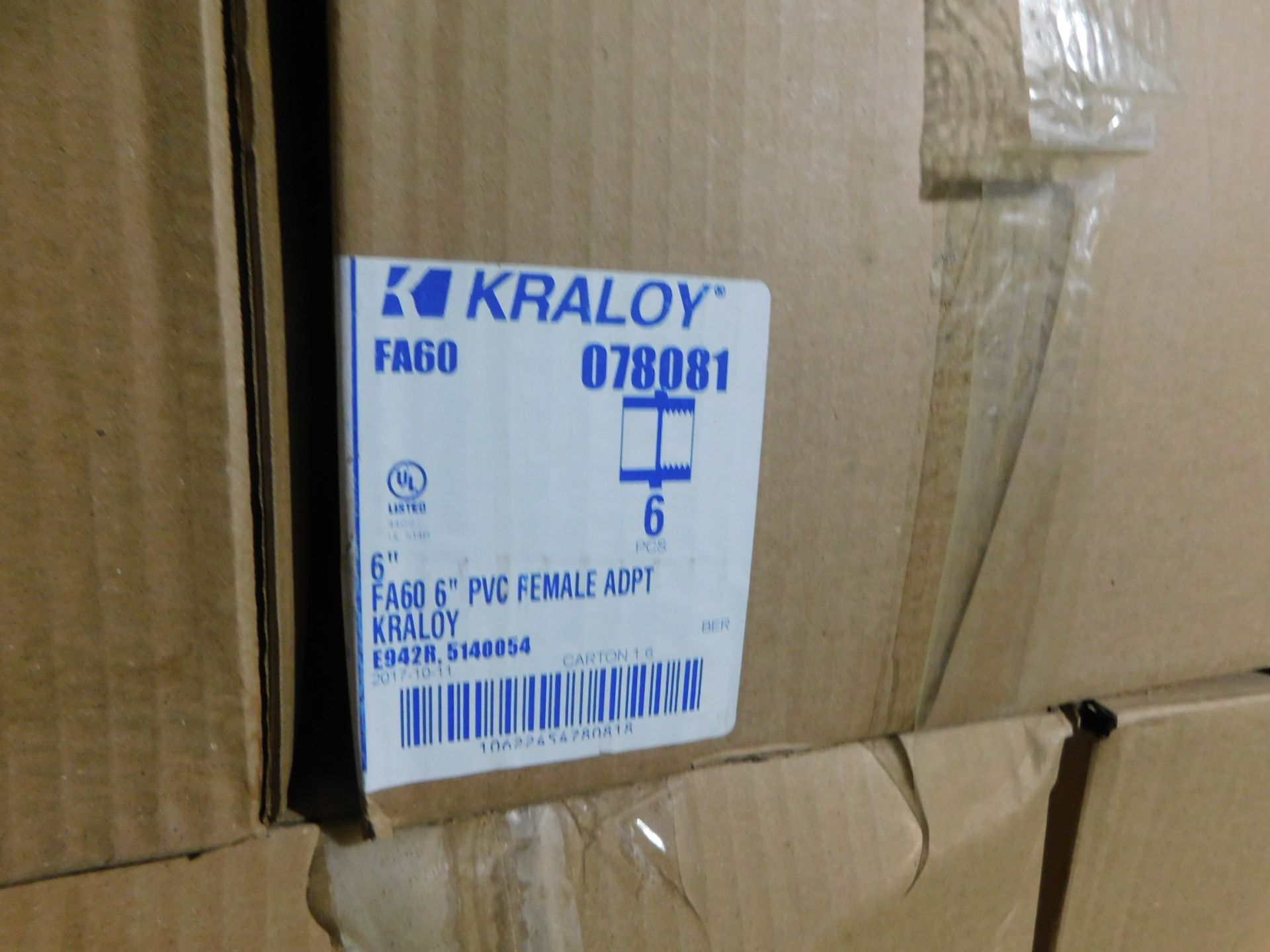 120X 078081 Kraloy 6 In Pvc Female Adapter