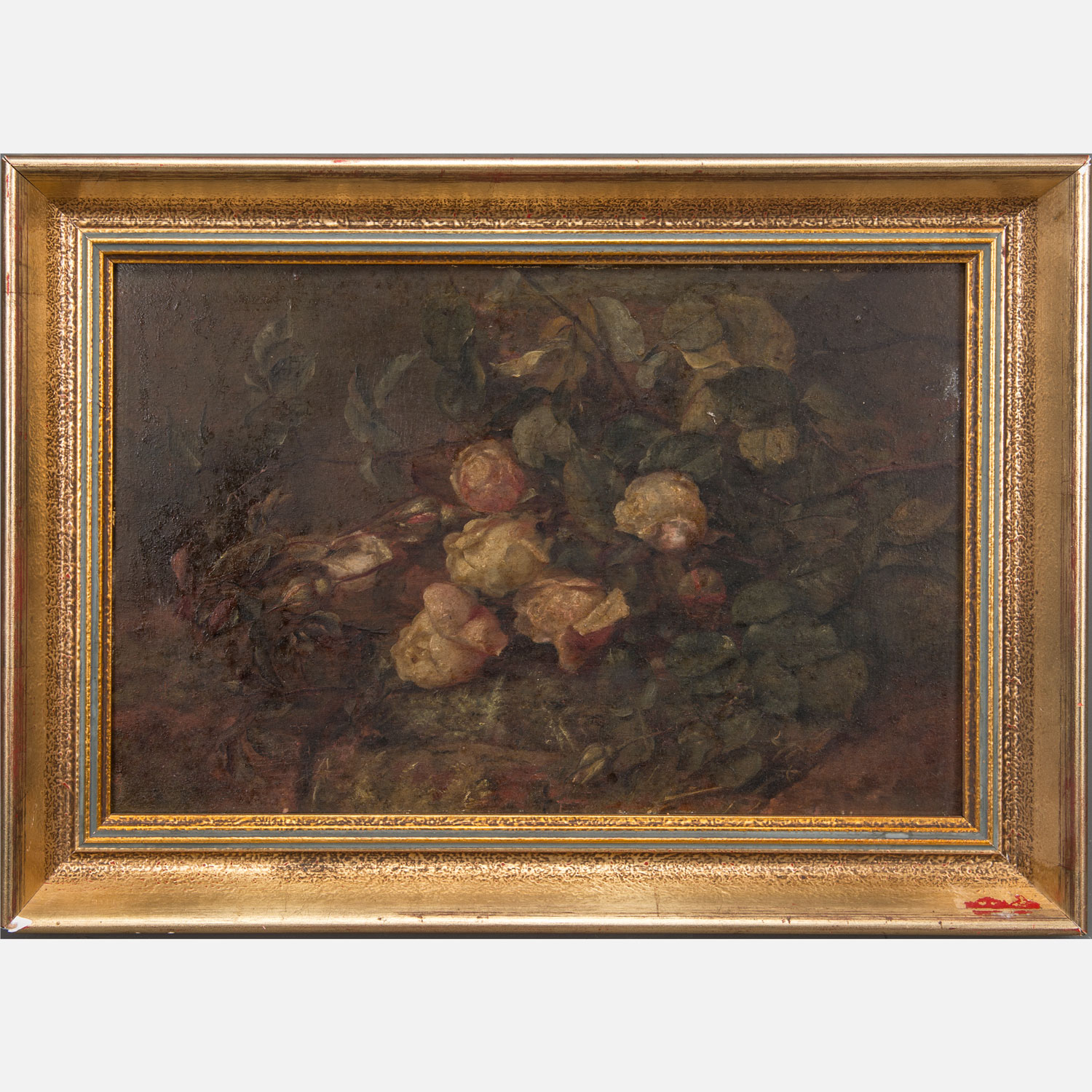 Austrian Artist around 1900, flowers, oil on board, framed, 23 x 35 cm