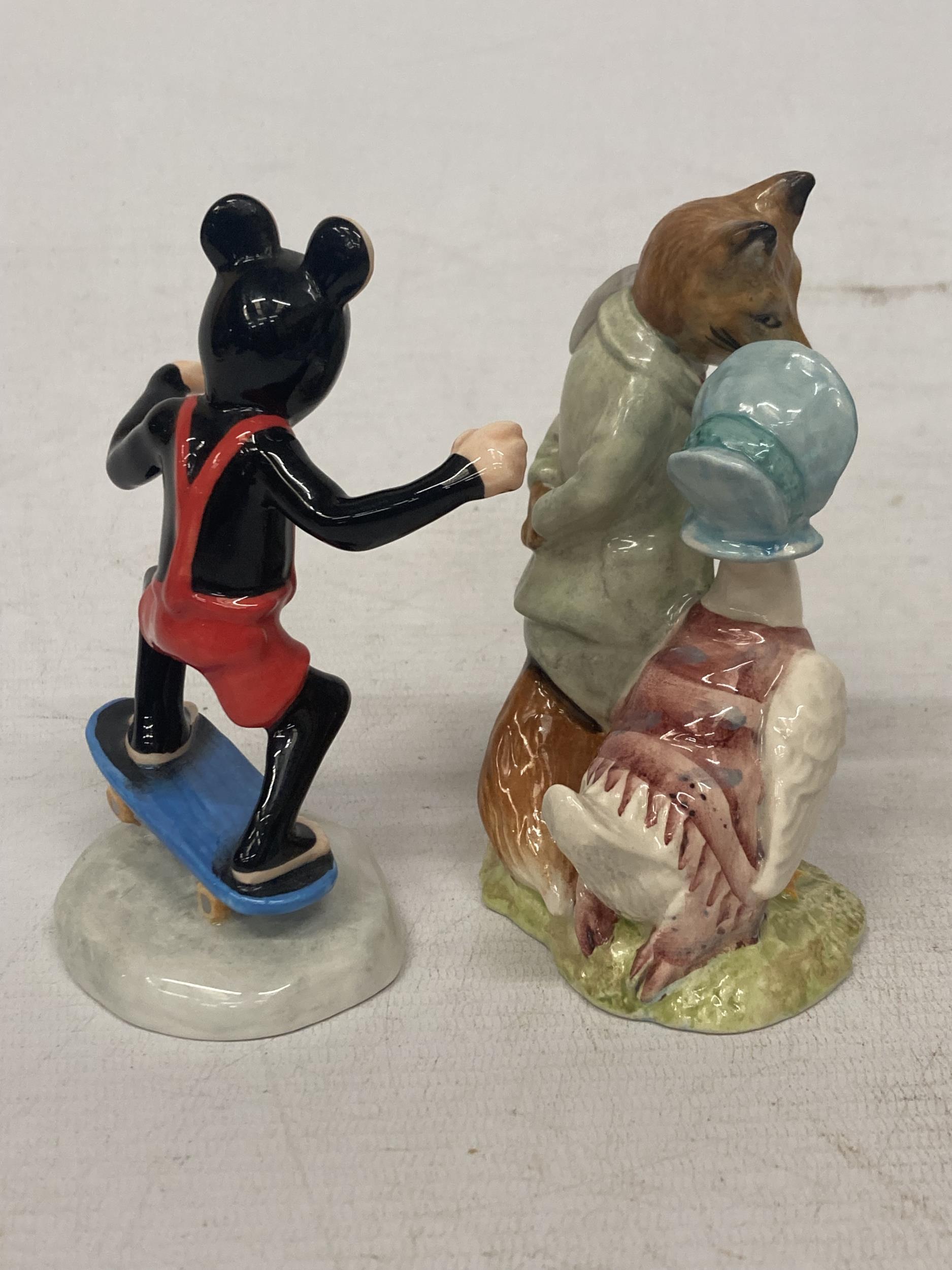 A JOHN BESWICK FIGURE OF "BIFFA THE BEAR" TOGETHER WITH A ROYAL ALBERT ...