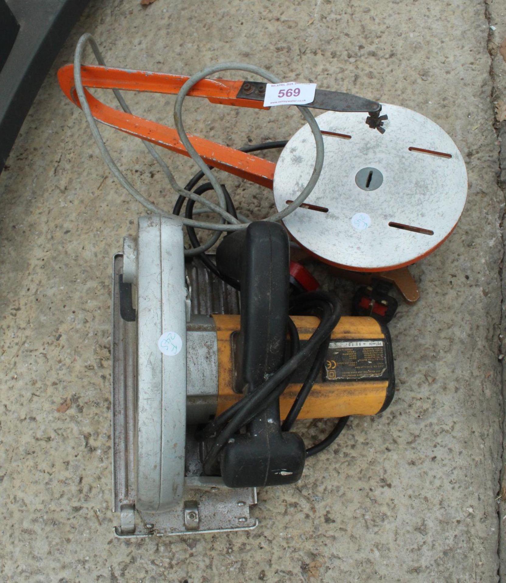 SCRIBE SAW AND HAND CIRCLE SAW IN WORKING ORDER NO VAT