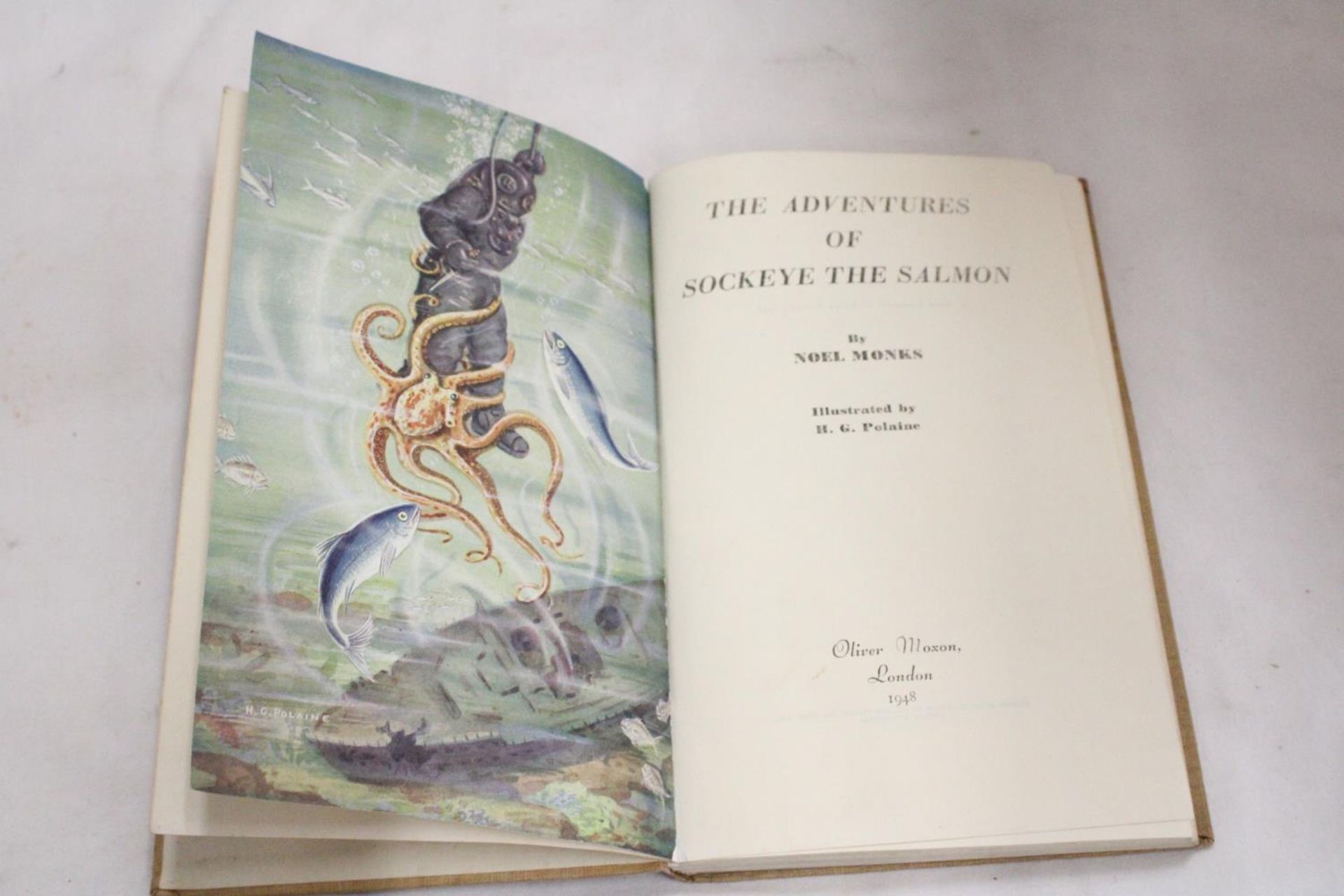 A FIRST EDITION BOOK, 'THE ADVENTURES OF SOCKEYE THE SALMON'