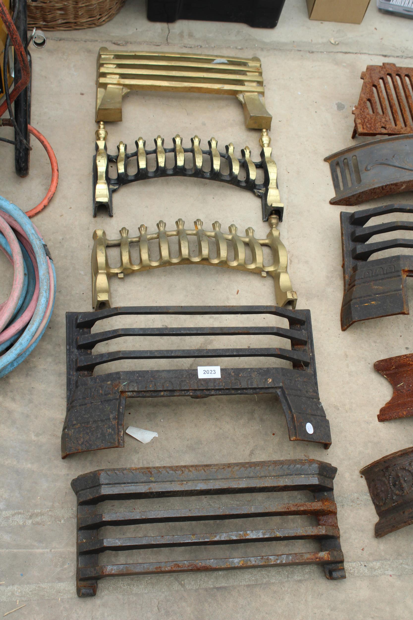 FIVE VARIOUS DECORATIVE FIRE FRONTS