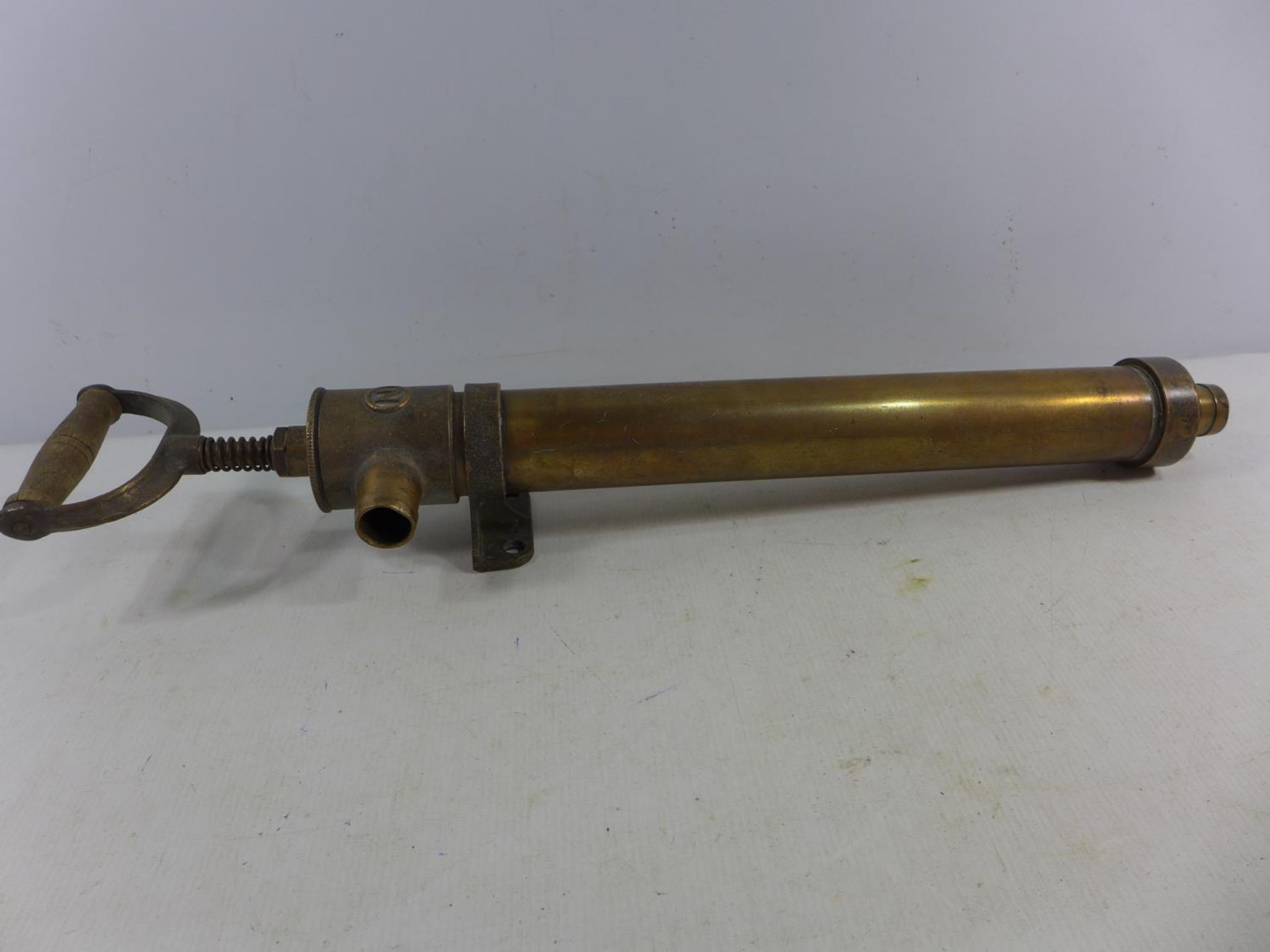 A 1932 BRASS HAND PUMP FOR A LIFE BOAT, MADE BY NIKURA KOGYO CO LTD ...