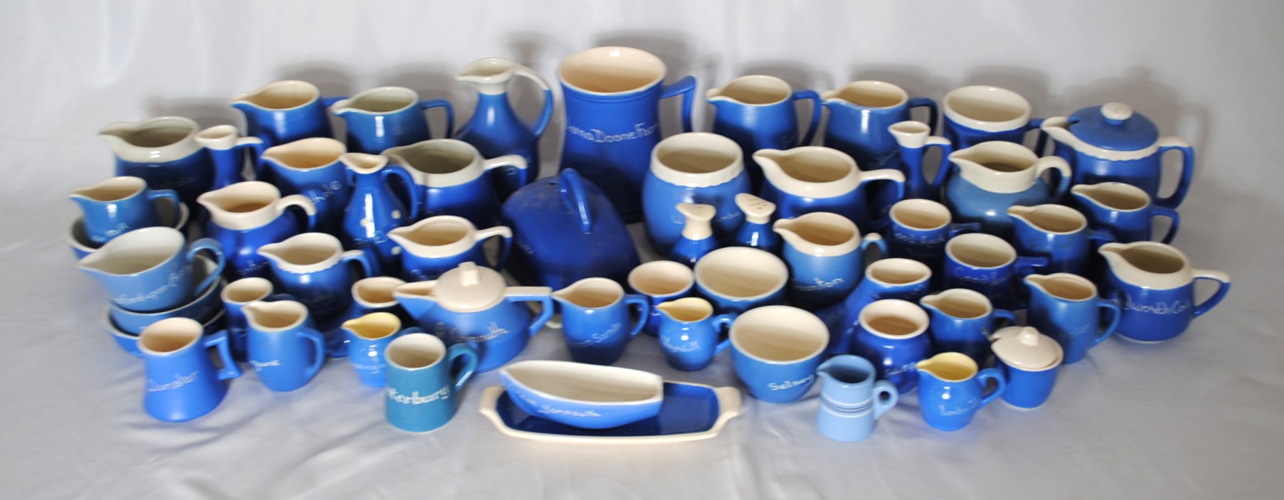 A collection of mostly New Devon Pottery, along with some Foster's ...