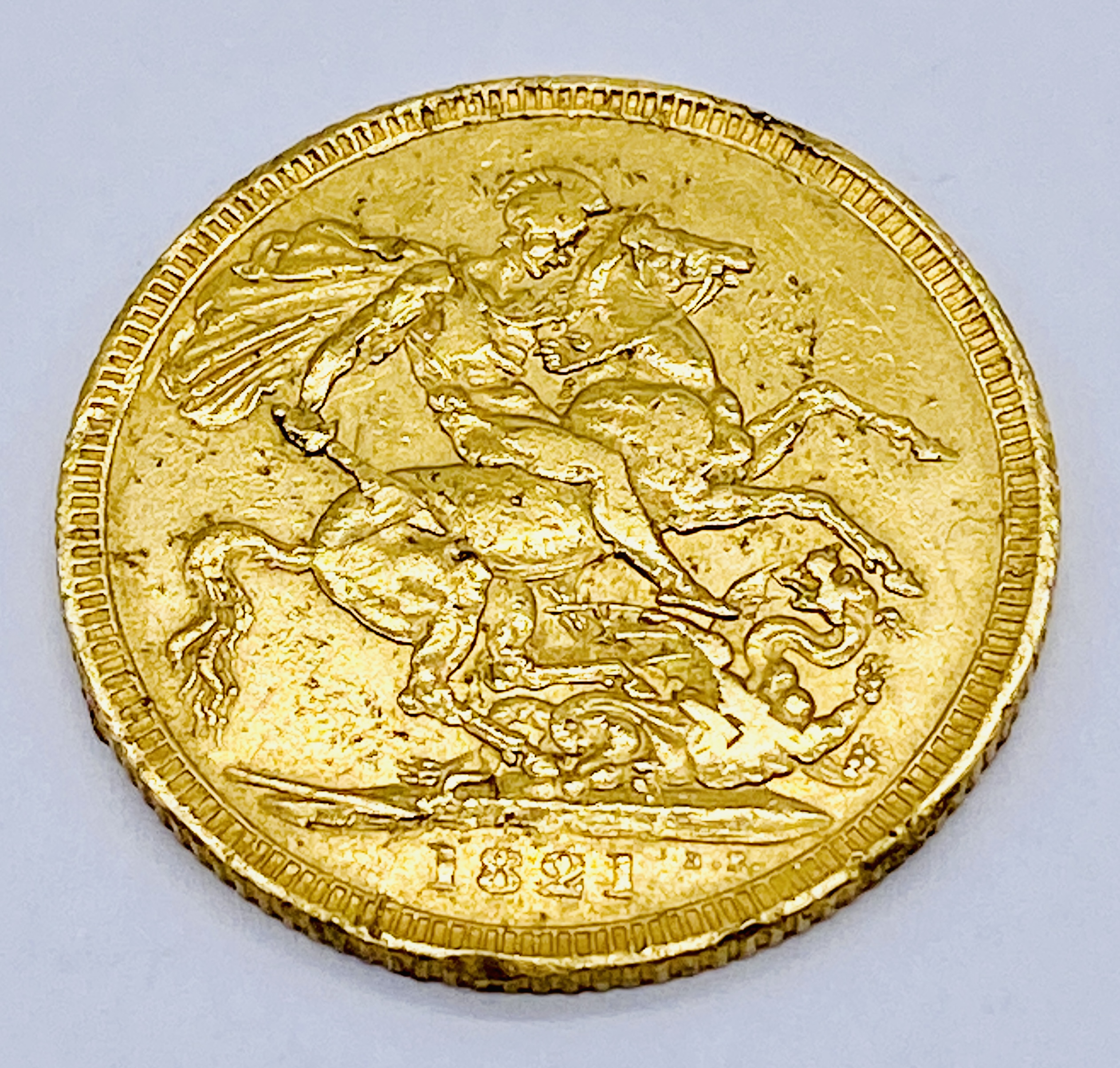 A George III full sovereign dated 1821