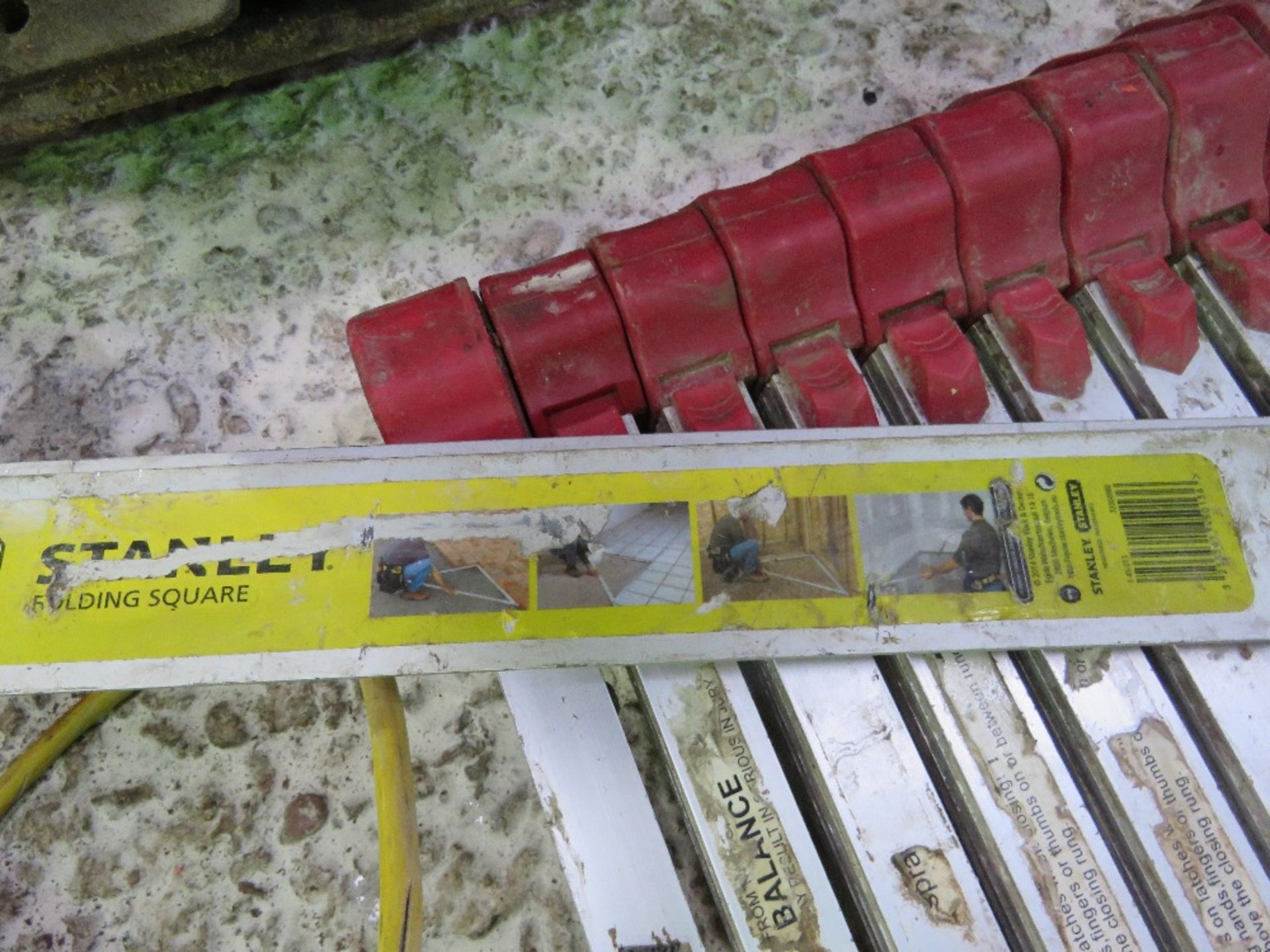 TELESCOPIC LADDER PLUS 2 X STANLEY ANGLE SQUARES. SOURCED FROM COMPANY ...